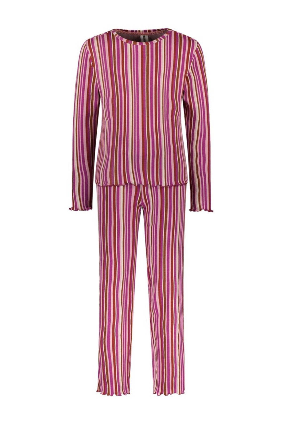 B.Nosy gestreepte pyjama Zahra paars/roze | kleertjes.com