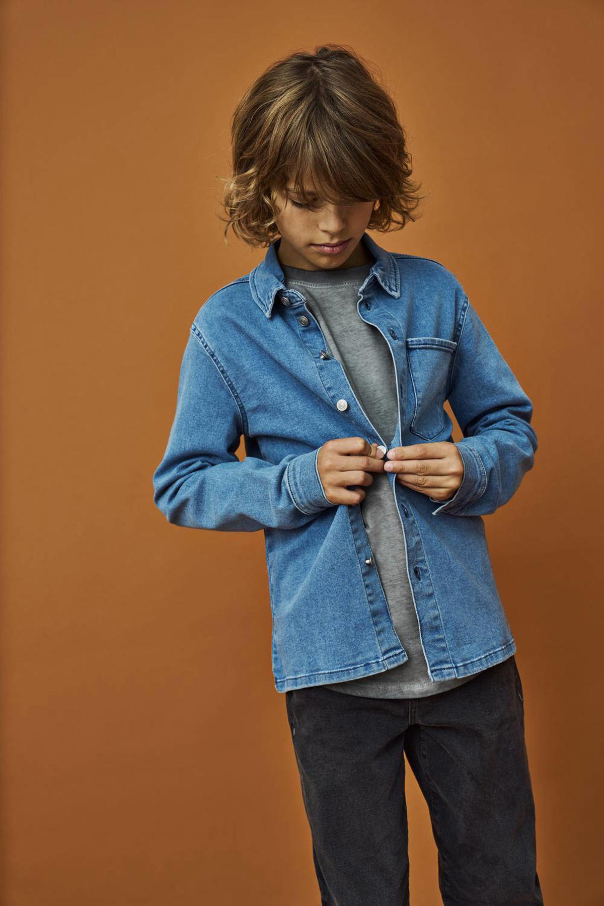 KIDS ONLY BOY denim overhemd KOBSTORM light blue denim | kleertjes.com