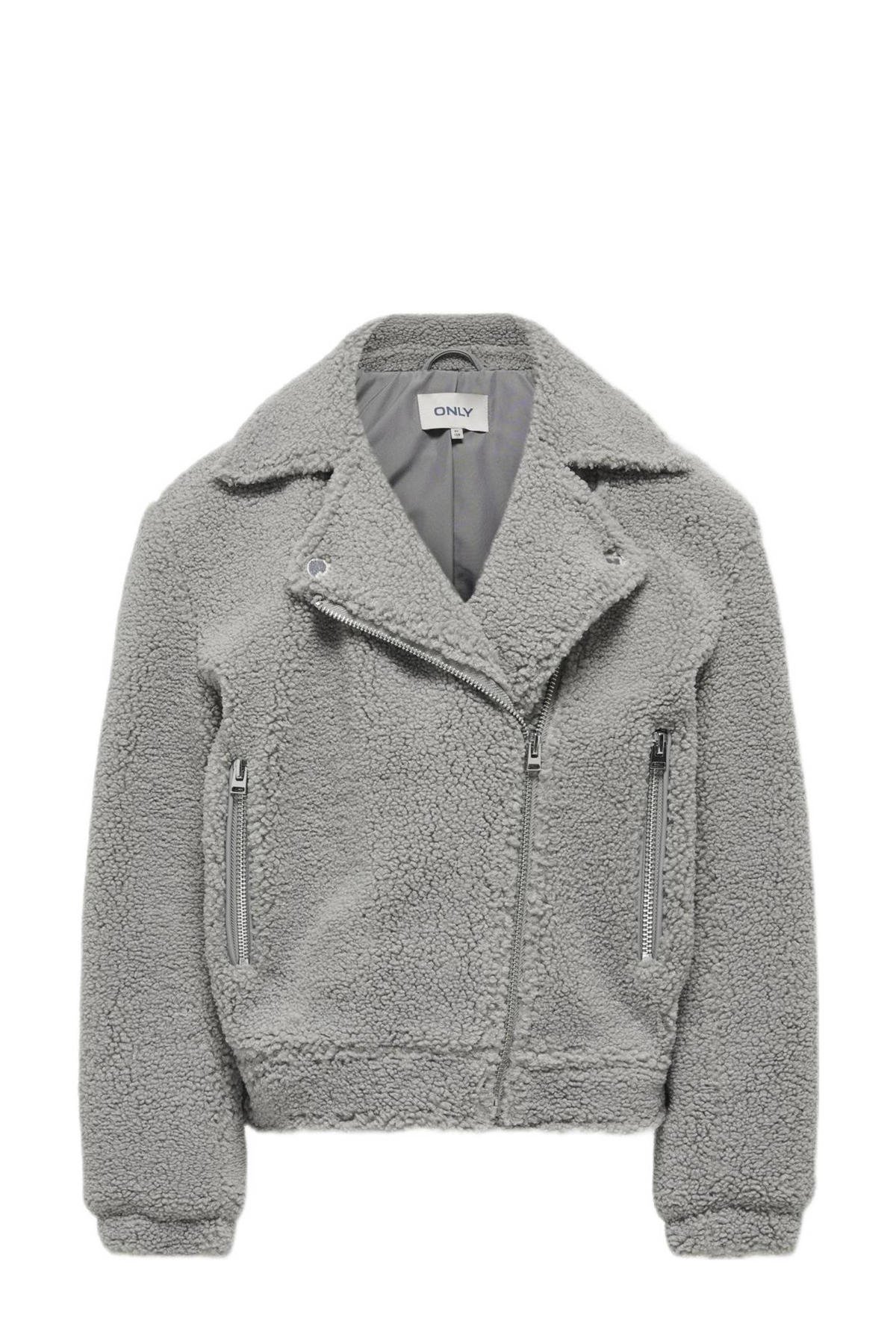 KIDS ONLY GIRL teddy jas grijs | kleertjes.com