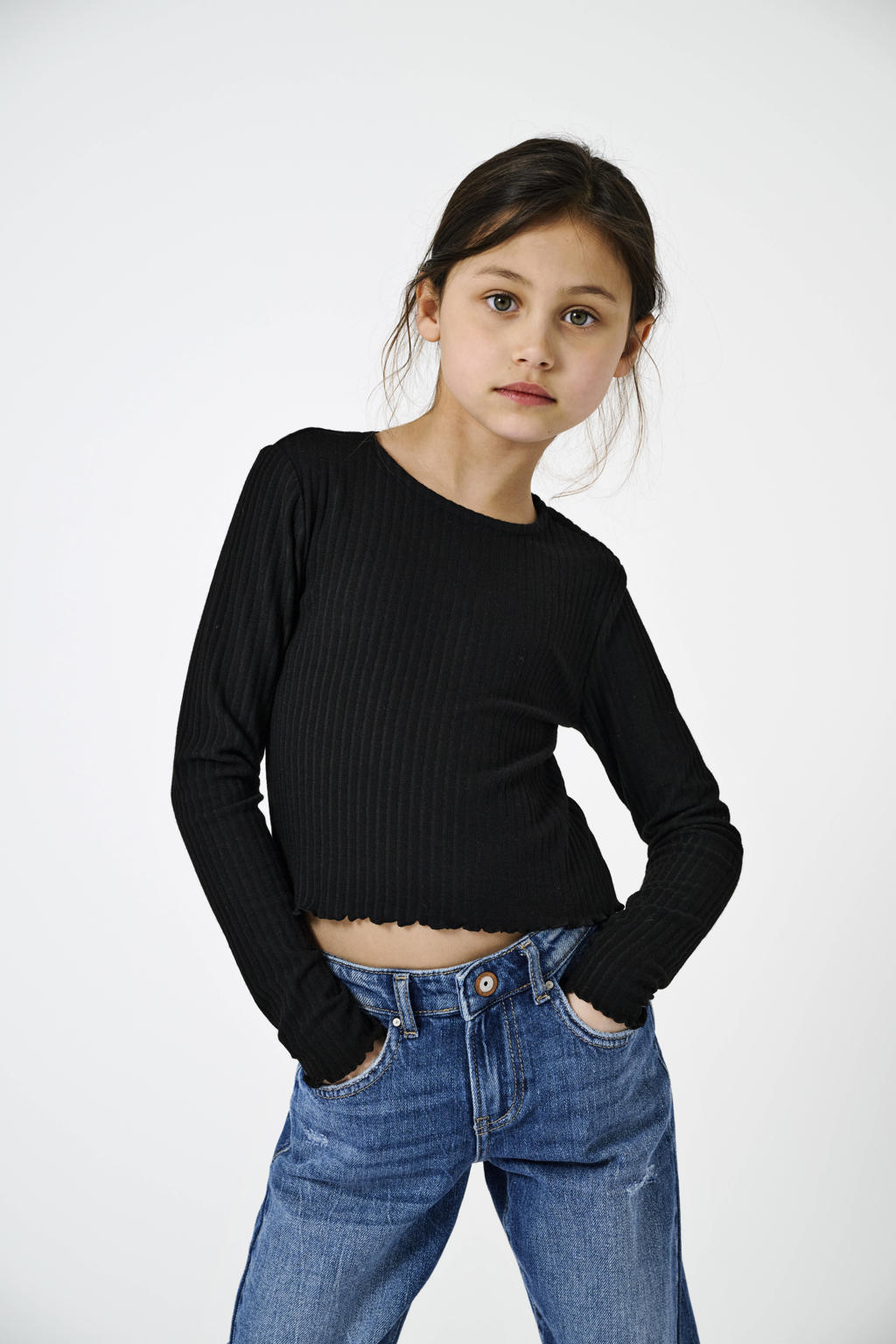 KIDS ONLY GIRL longsleeve KOGNELLA zwart | kleertjes.com