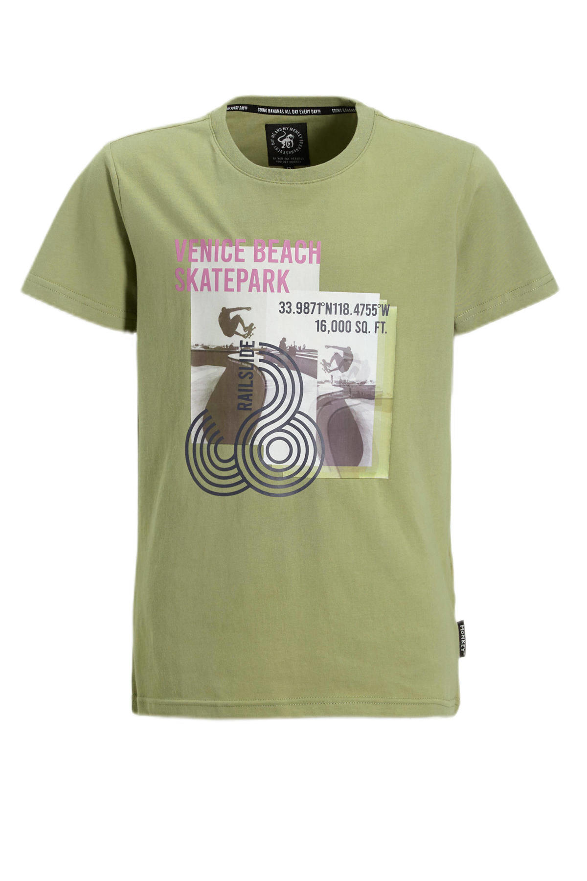 Me & My Monkey T-shirt met printopdruk groen | kleertjes.com