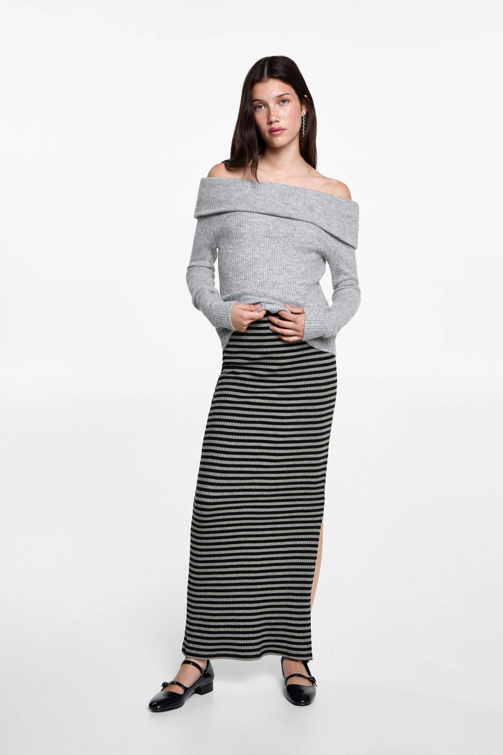 MANGO TEEN maxi rok grijs kopen? | Morgen in huis | kleertjes.com