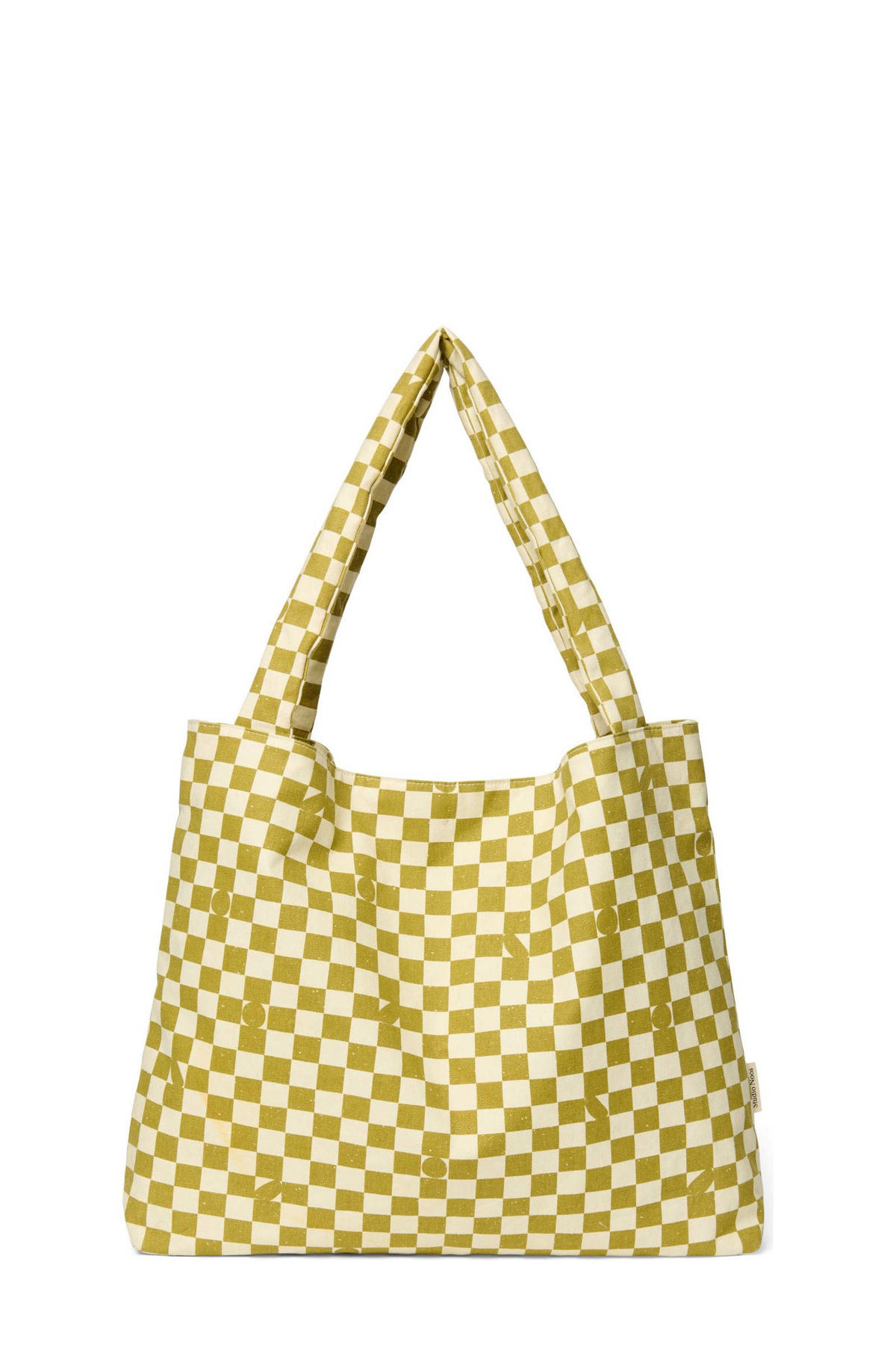 Studio Noos luiertas Checkerboard groen/ecru | kleertjes.com