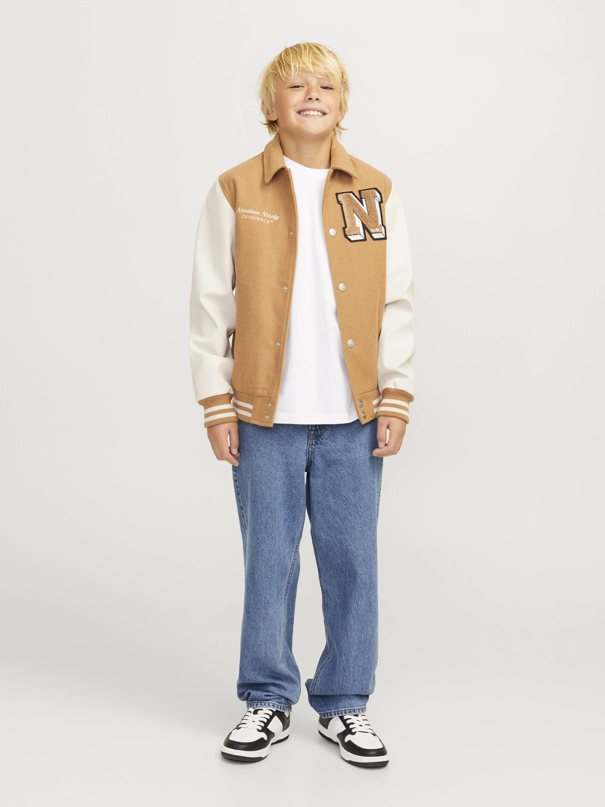 JACK & JONES JUNIOR high waist relaxed fit jeans JJICHRIS JJORIGINAL ...