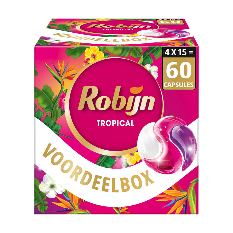 Robijn Collections 3-in-1 wascapsules Color Tropical - 4 x 15 ...