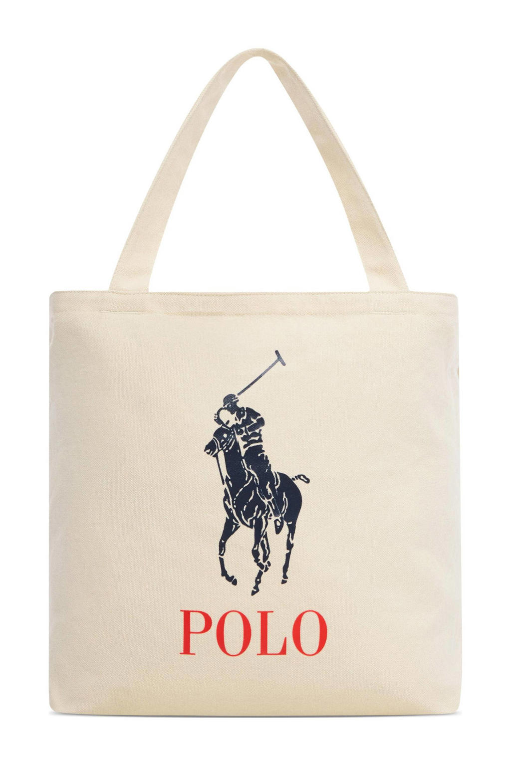 Polo Ralph Lauren shopper met logo beige | kleertjes.com