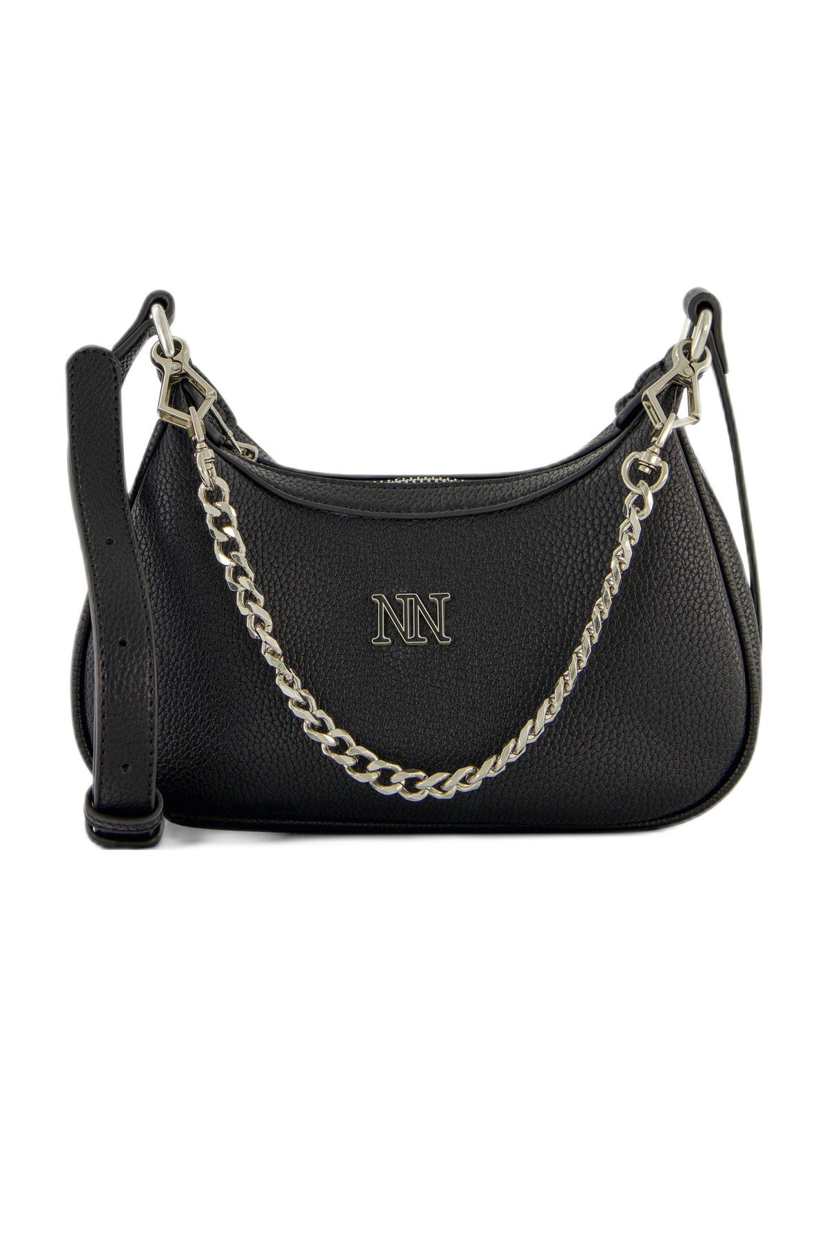 NIK&NIK imitatieleren crossbody tas zwart | kleertjes.com