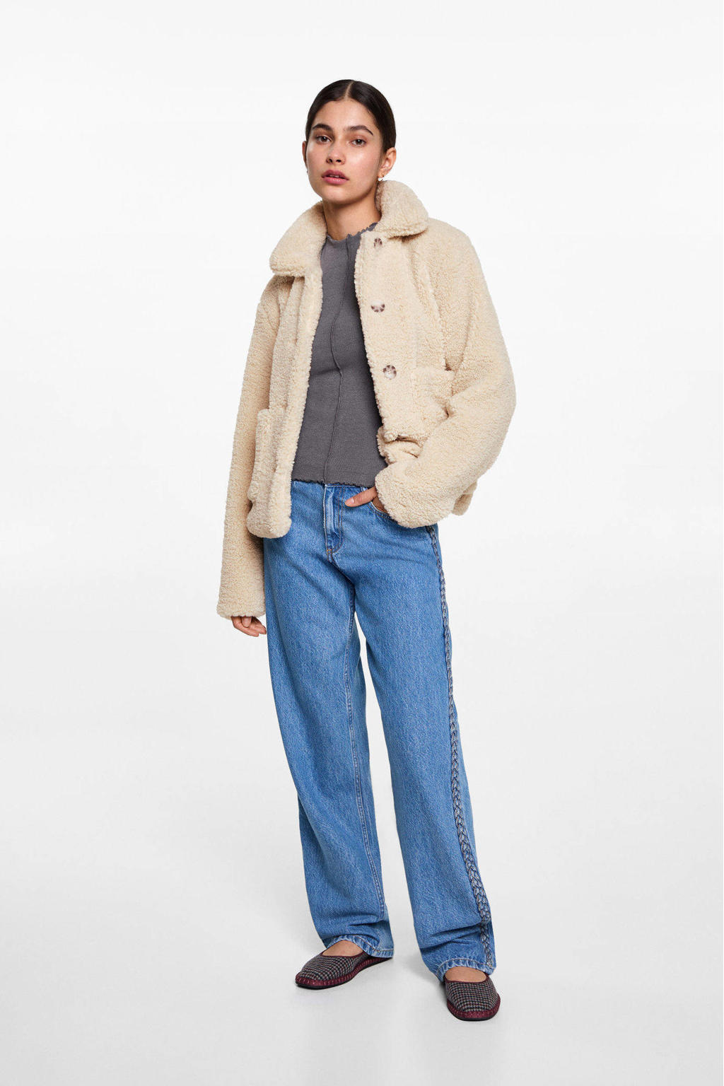 MANGO TEEN teddy jas beige kopen? | Morgen in huis | kleertjes.com