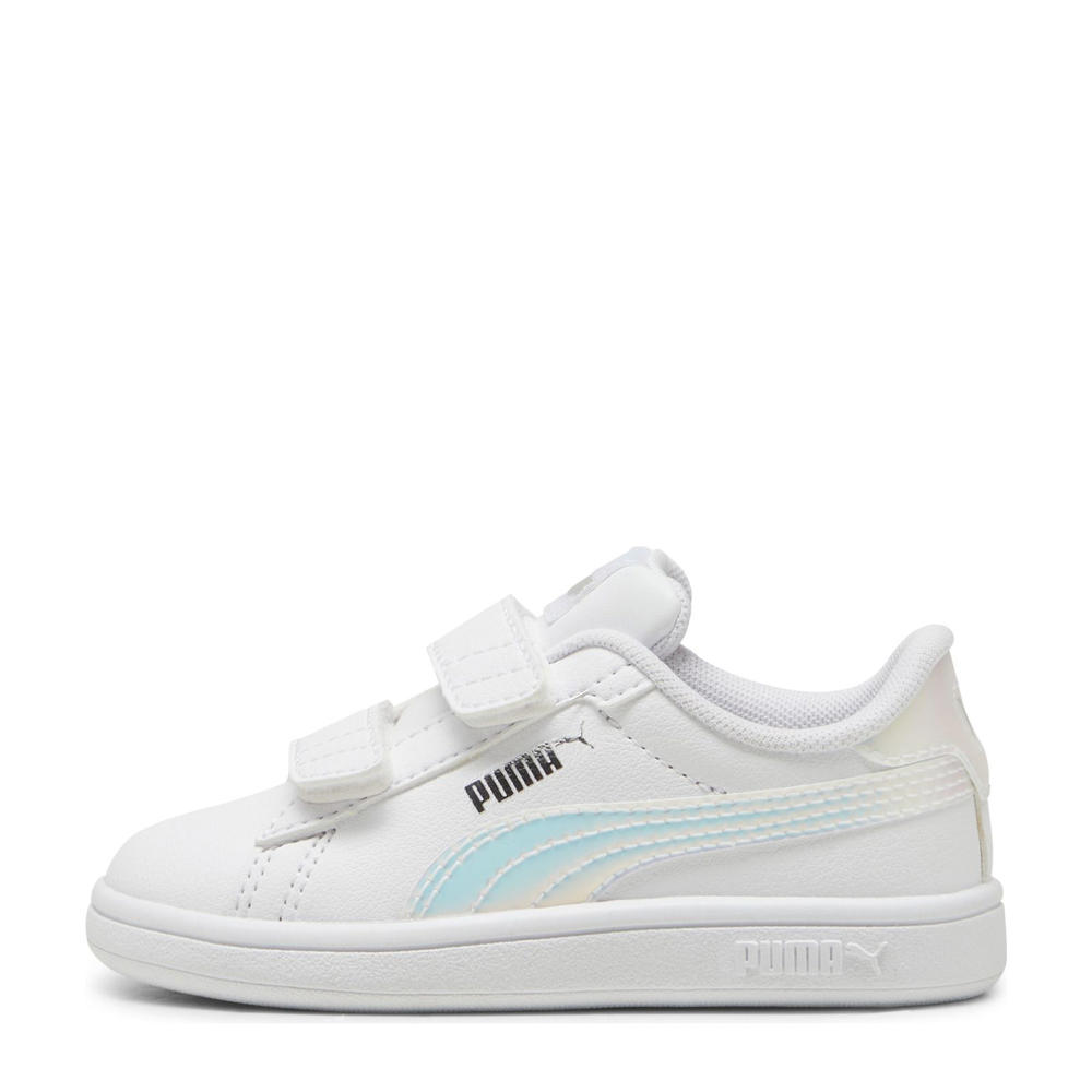 Puma Smash 3.0 Holo 2.0 V sneakers wit/lila/zilver | kleertjes.com