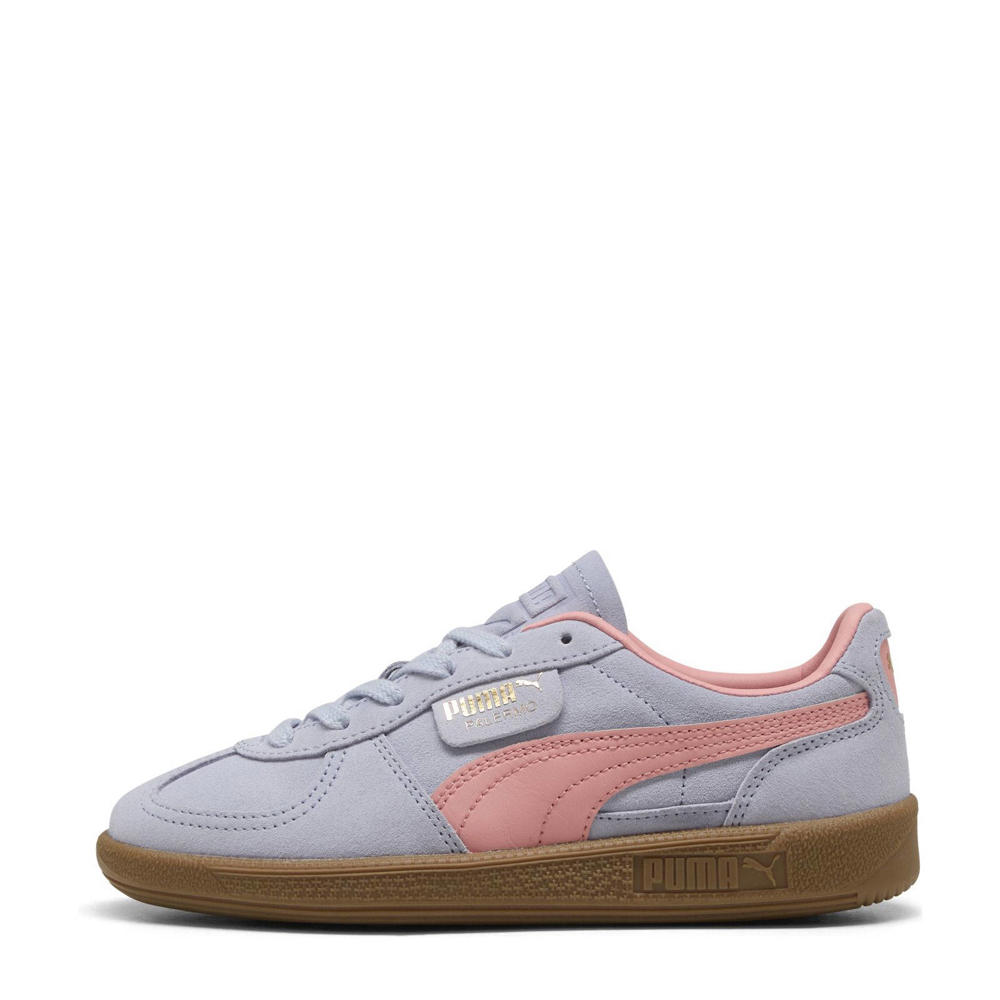 Puma Palermo sneakers lichtblauw/roze | kleertjes.com