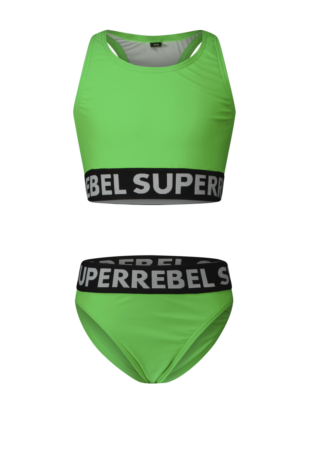 SuperRebel crop bikini Carmel groen | kleertjes.com