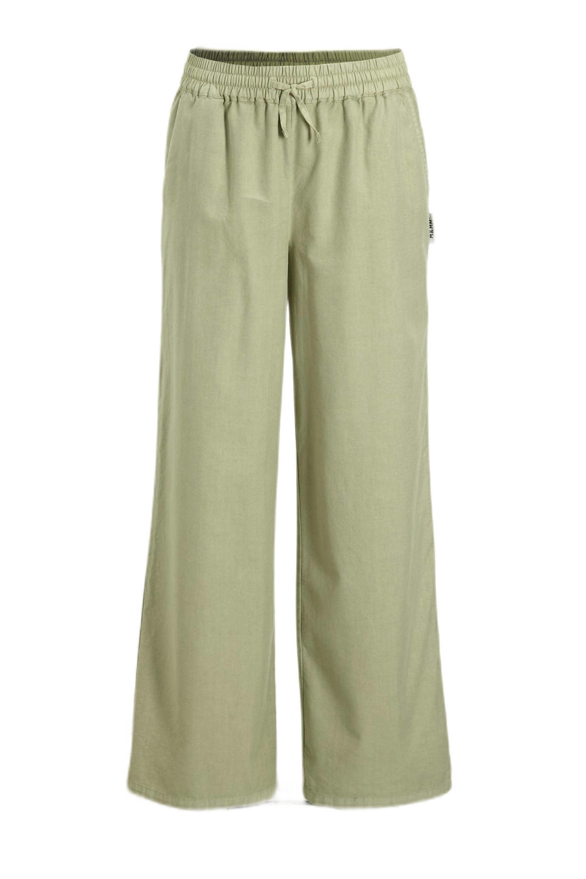 Me & My Monkey wide leg broek lichkhaki | kleertjes.com