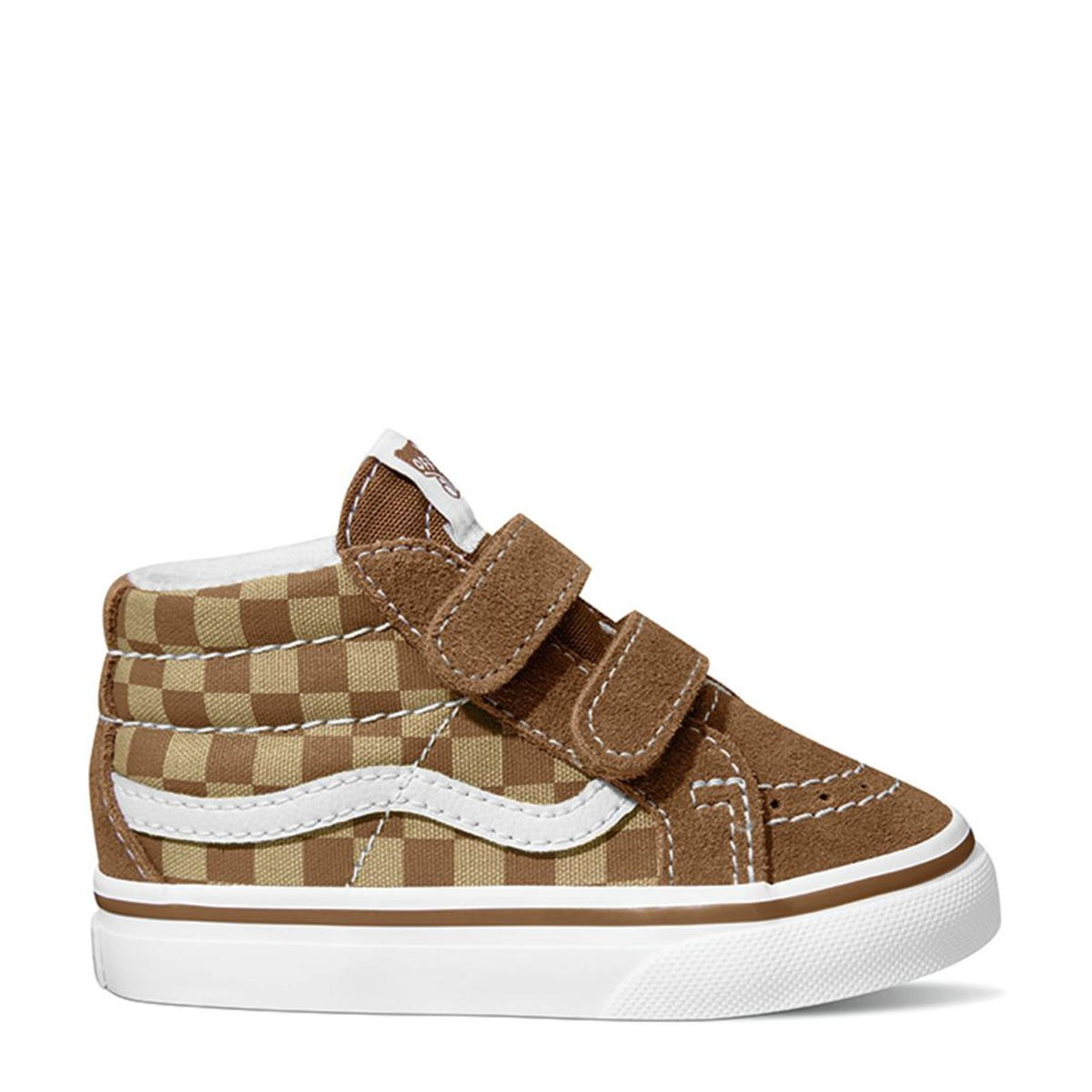 VANS SK8-Mid Reissue V Neutral sneakers bruin/wit | kleertjes.com