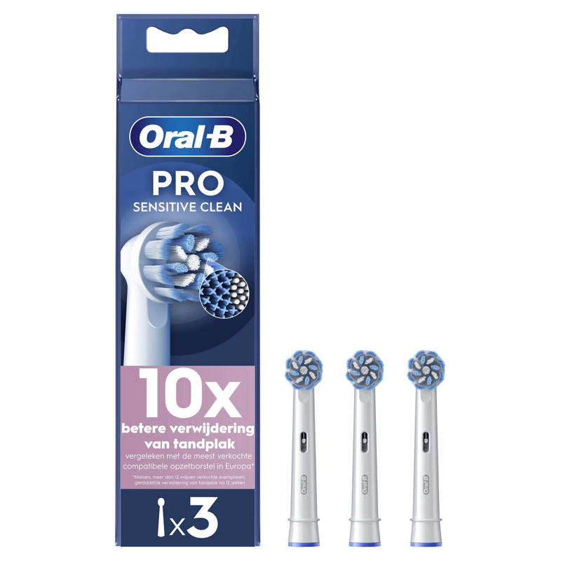Oral-B Pro Sensitive Clean opzetborstels - 3 Stuks | kleertjes.com