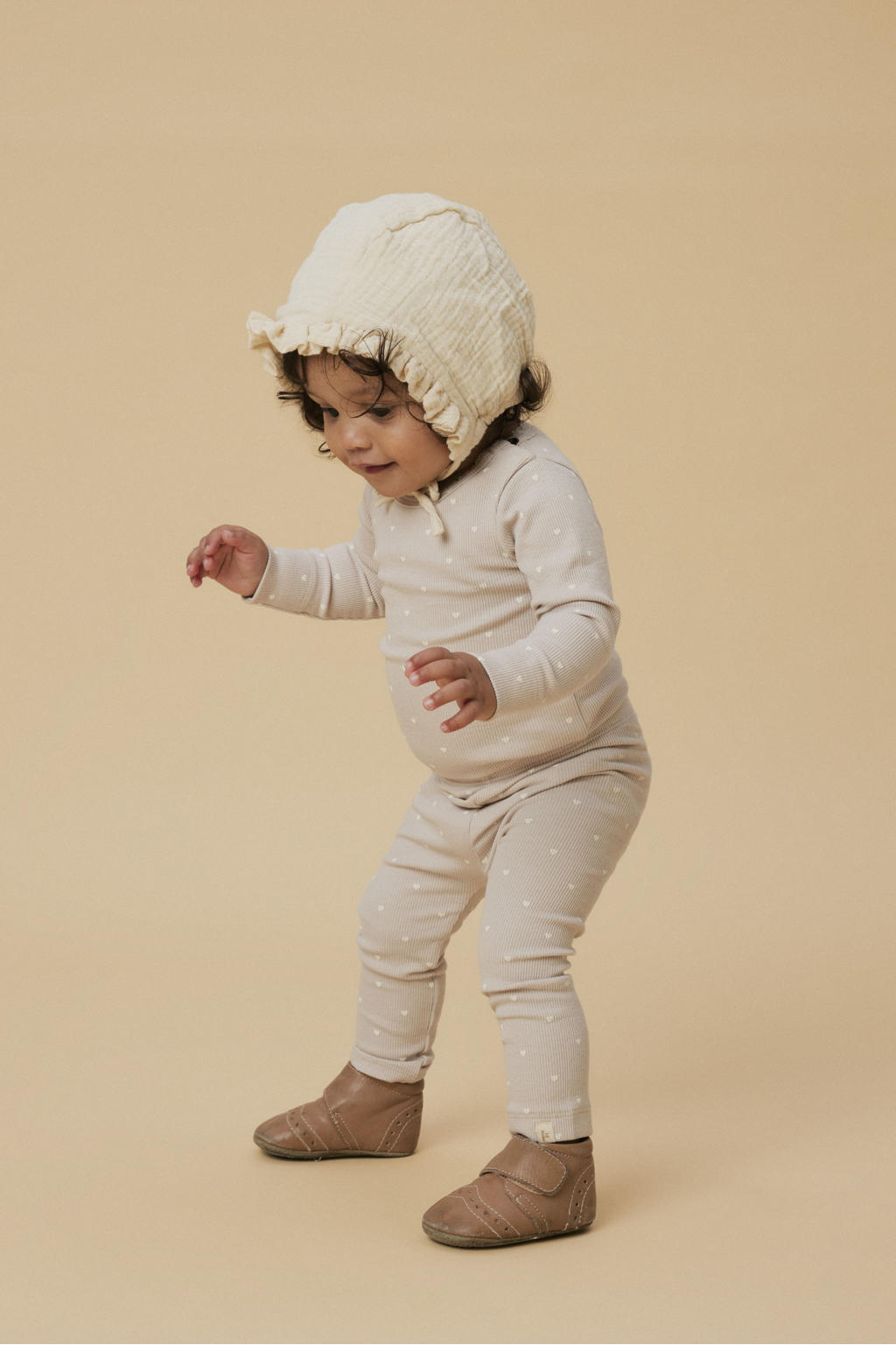 LIL' ATELIER BABY regular legging lichtbruin | kleertjes.com