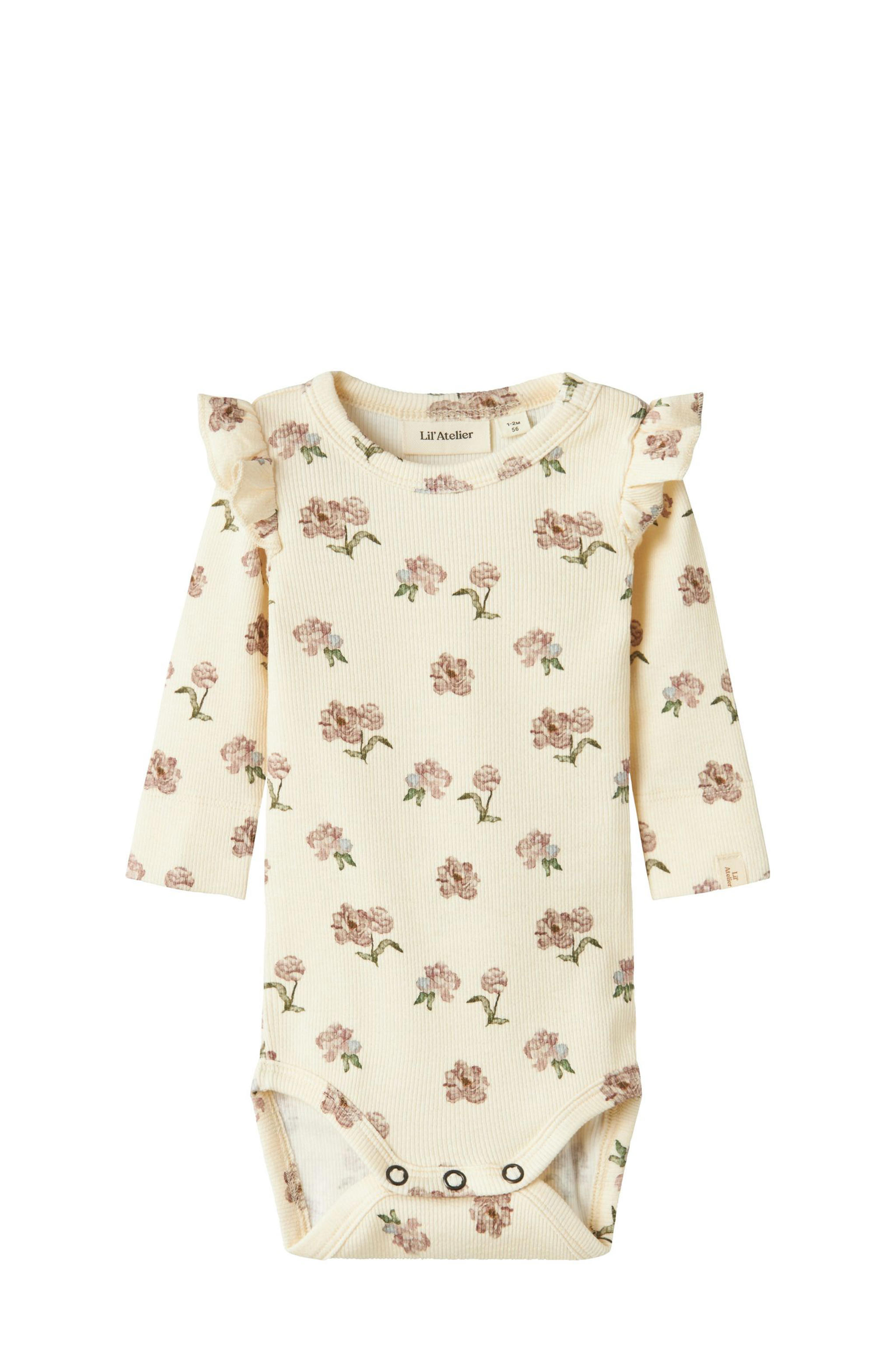 LIL' ATELIER BABY romper Offwhite/roze offwhite/roze | kleertjes.com