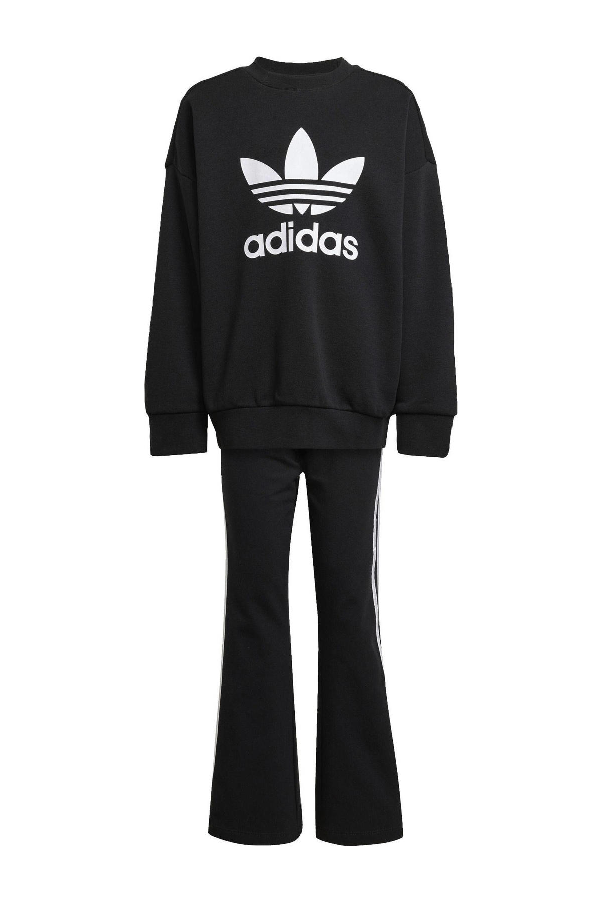 adidas Originals joggingpak zwart/wit | kleertjes.com
