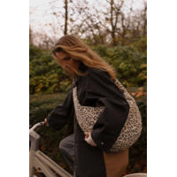 Studio Noos crossbody tas Soft Cotton Leopard beige/zwart | kleertjes.com