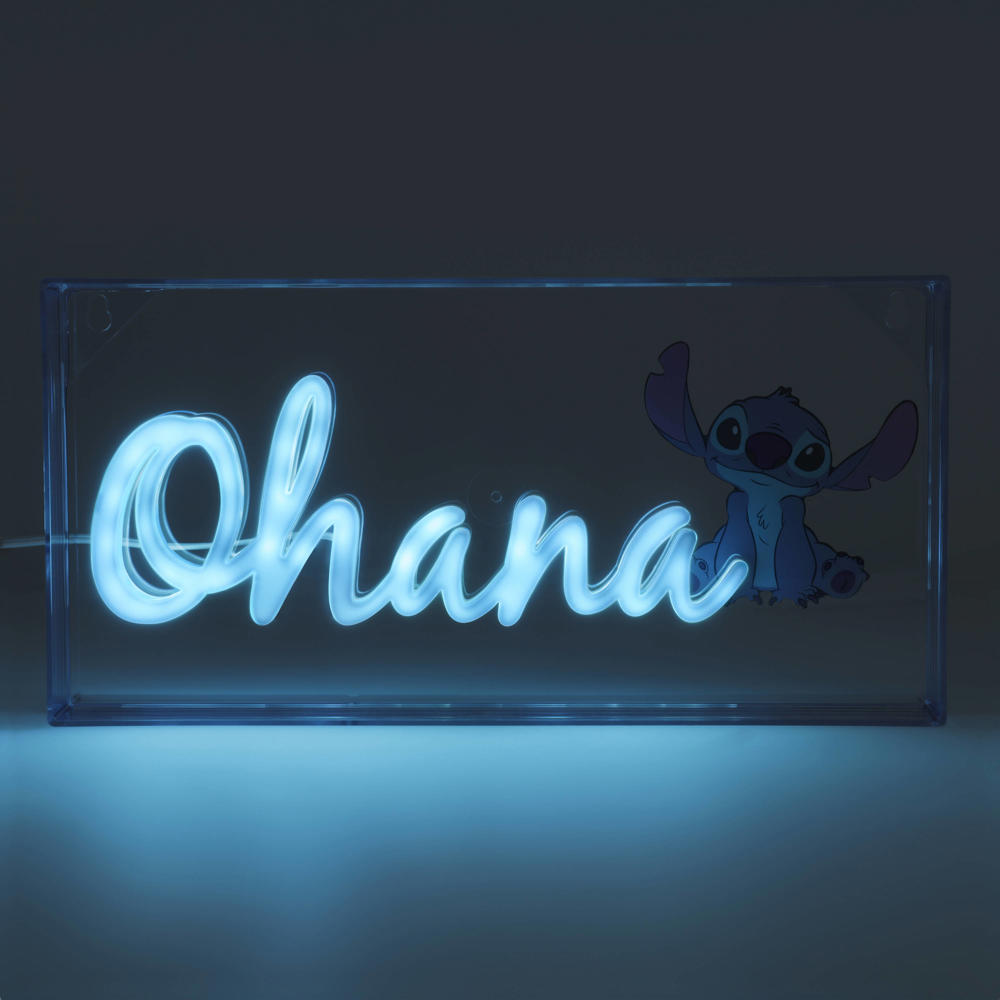 Paladone Lilo & Stitch Ohana Neon ledlamp | kleertjes.com