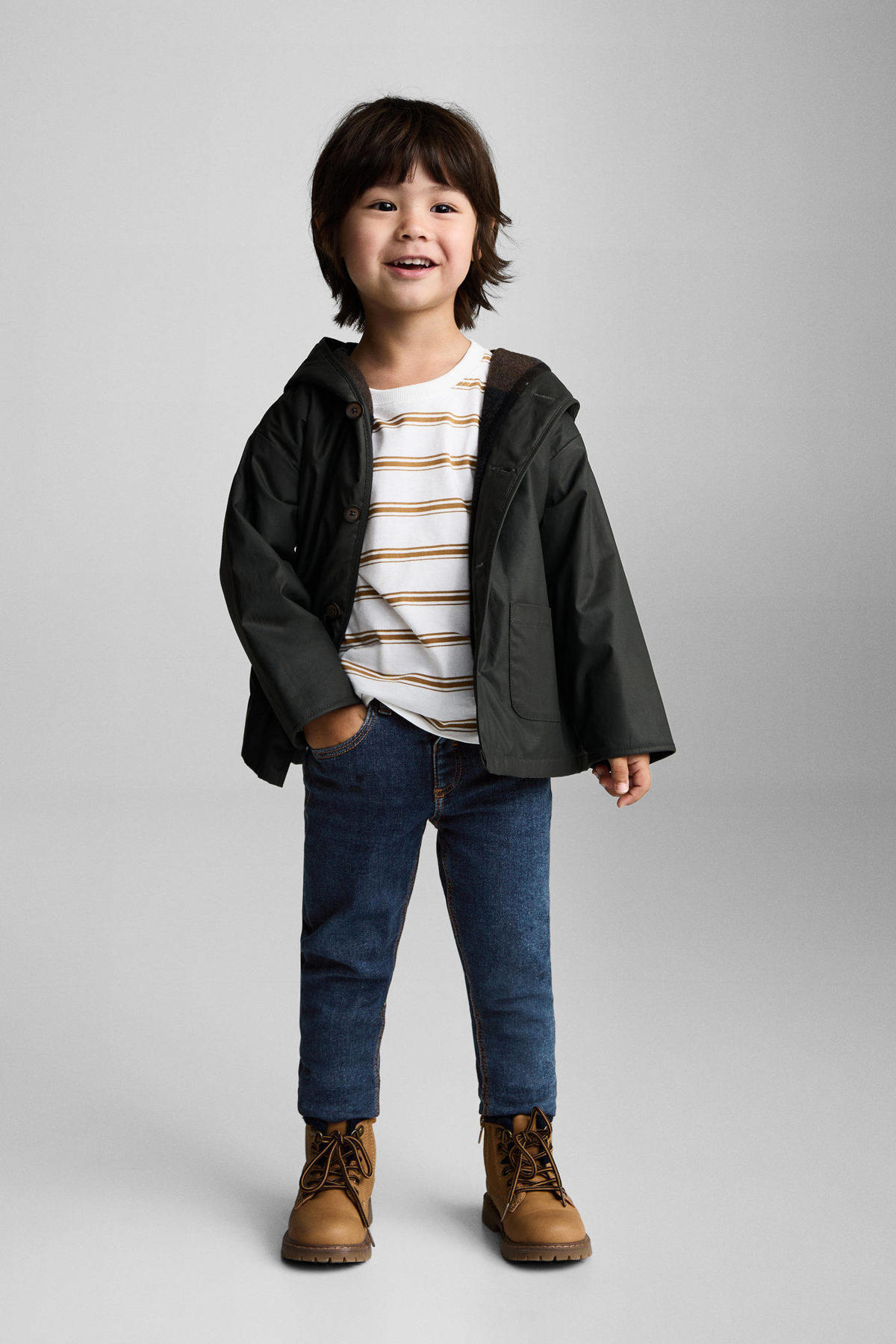 Mango Kids skinny jeans dark blue denim | kleertjes.com