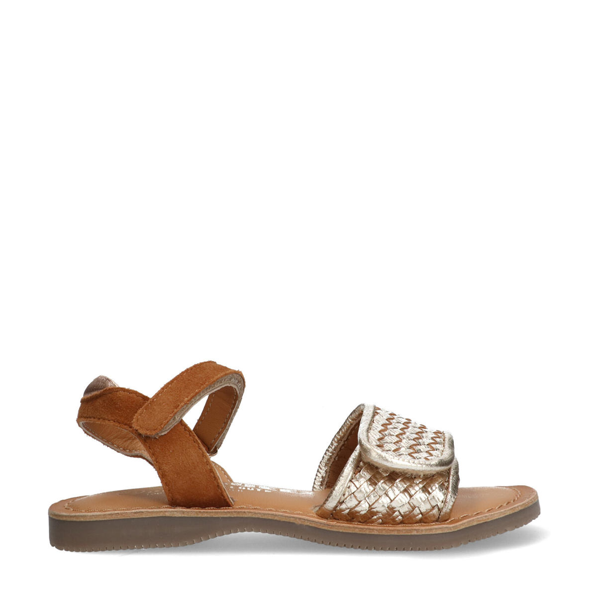 Braqeez Cally Call leren sandalen cognac | kleertjes.com