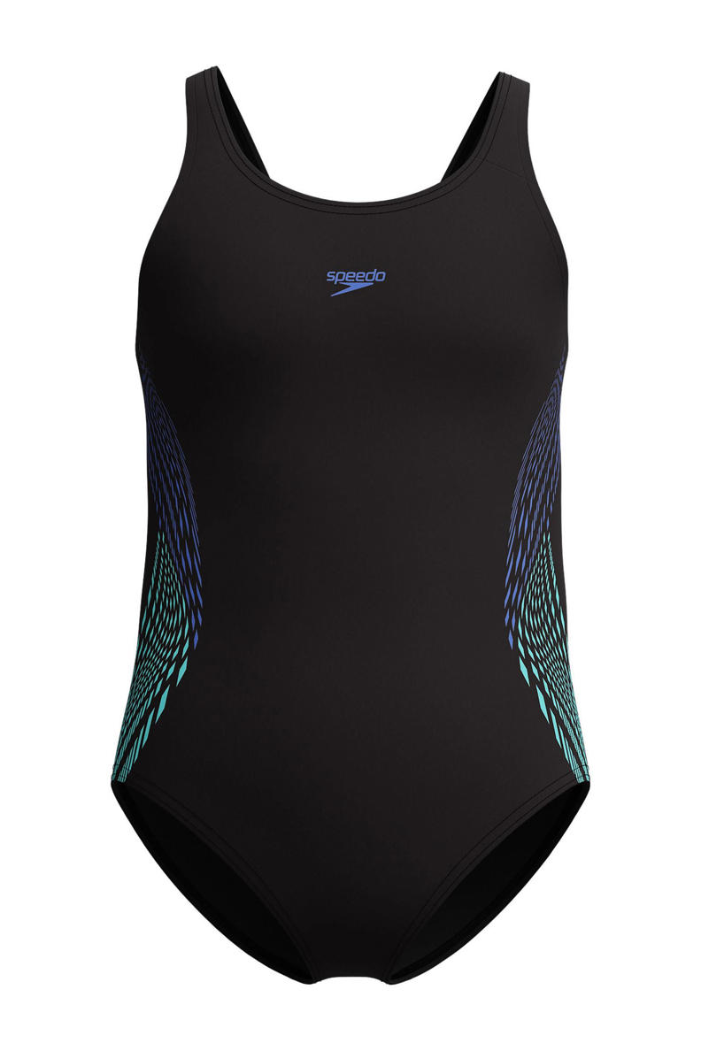 Speedo EnduraFlex sportbadpak Muscleback zwart/blauw | kleertjes.com