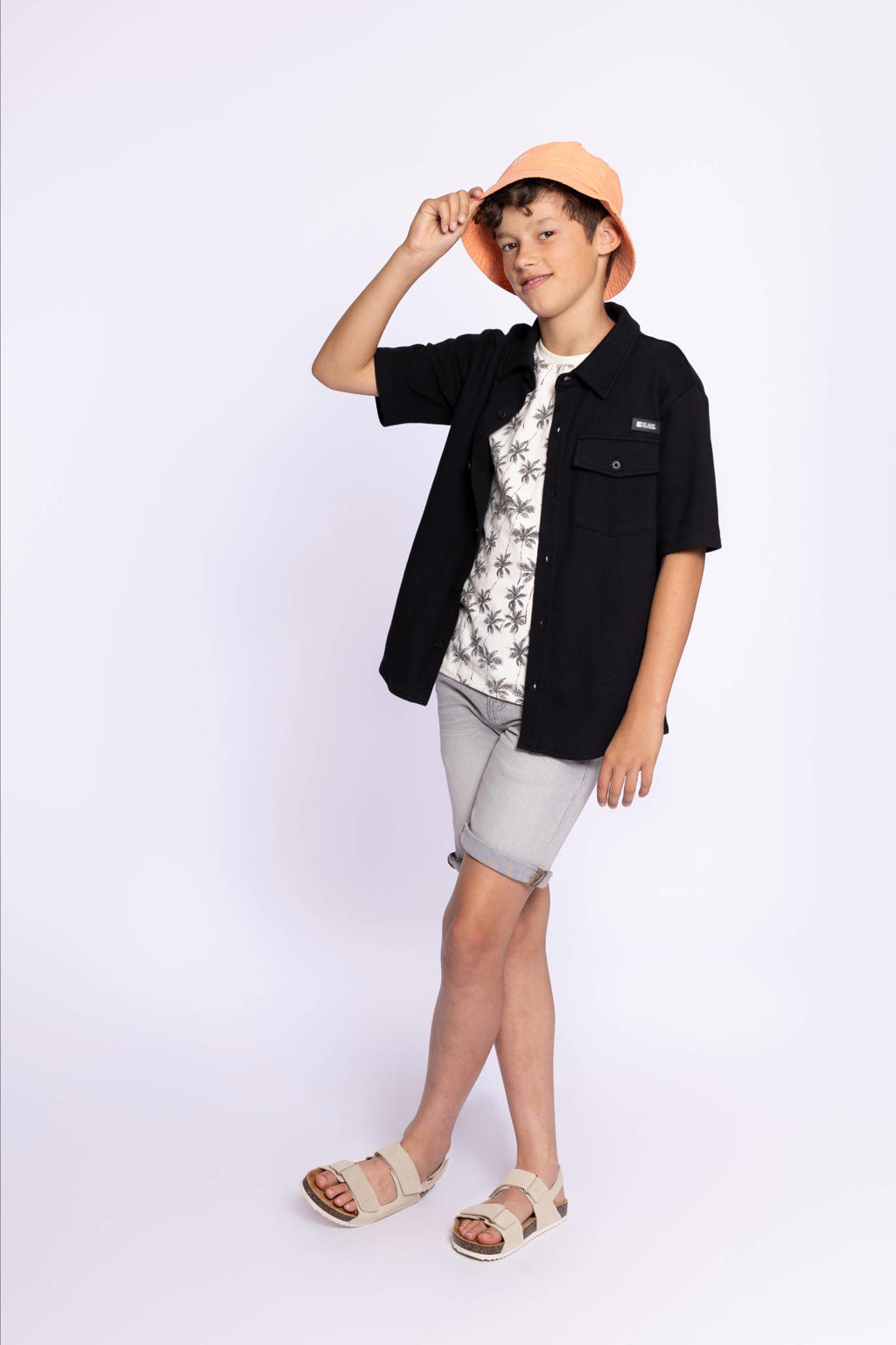 No Way Monday denim short grey denim | kleertjes.com