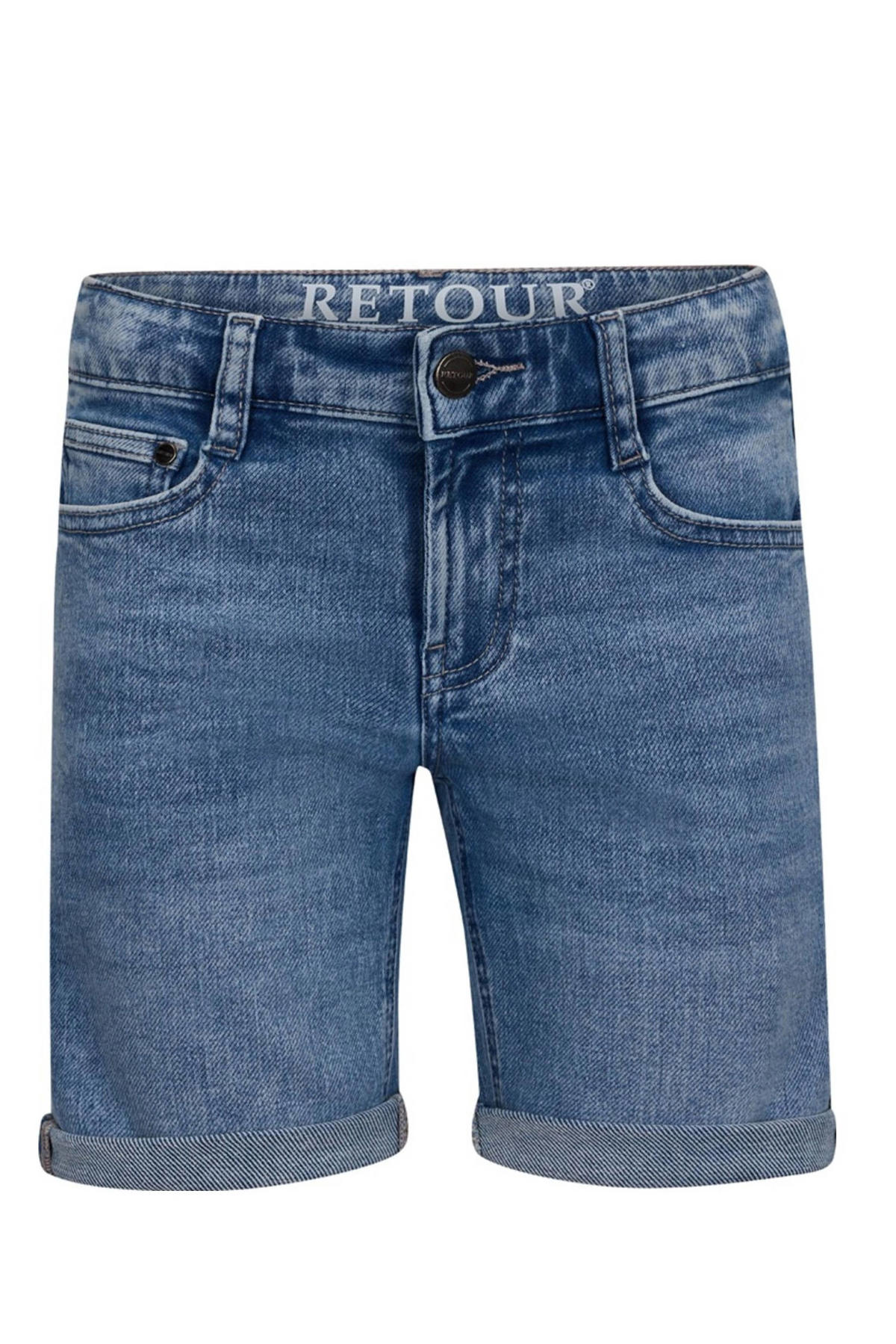 Retour Jeans straight denim short light blue denim | kleertjes.com