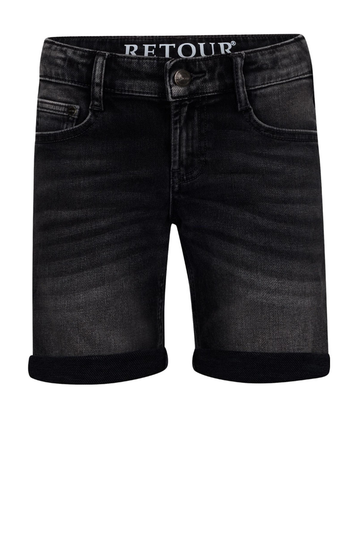 Retour Jeans straight denim short grey denim | kleertjes.com