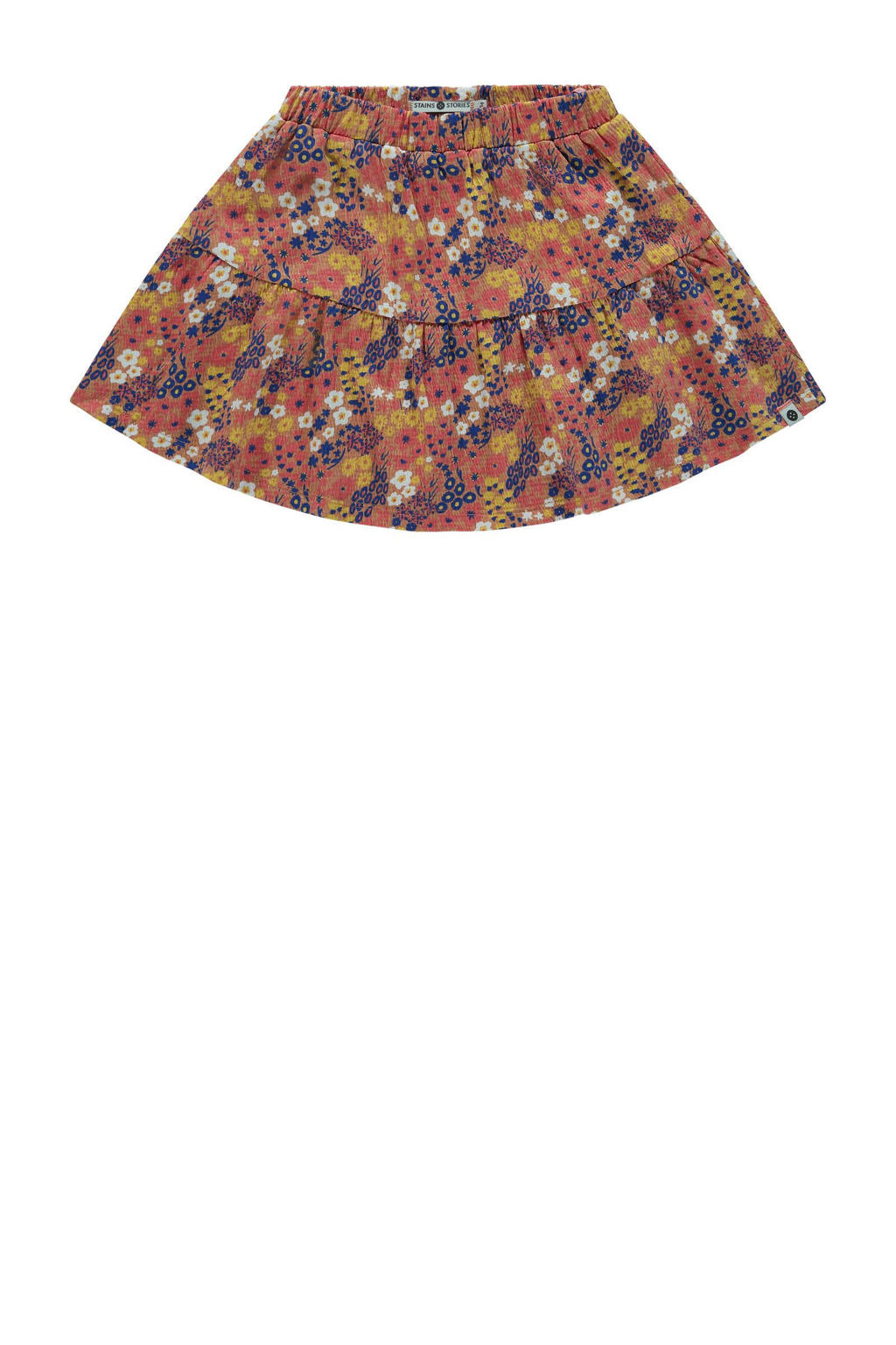 Stains&Stories korte rok oranje | kleertjes.com