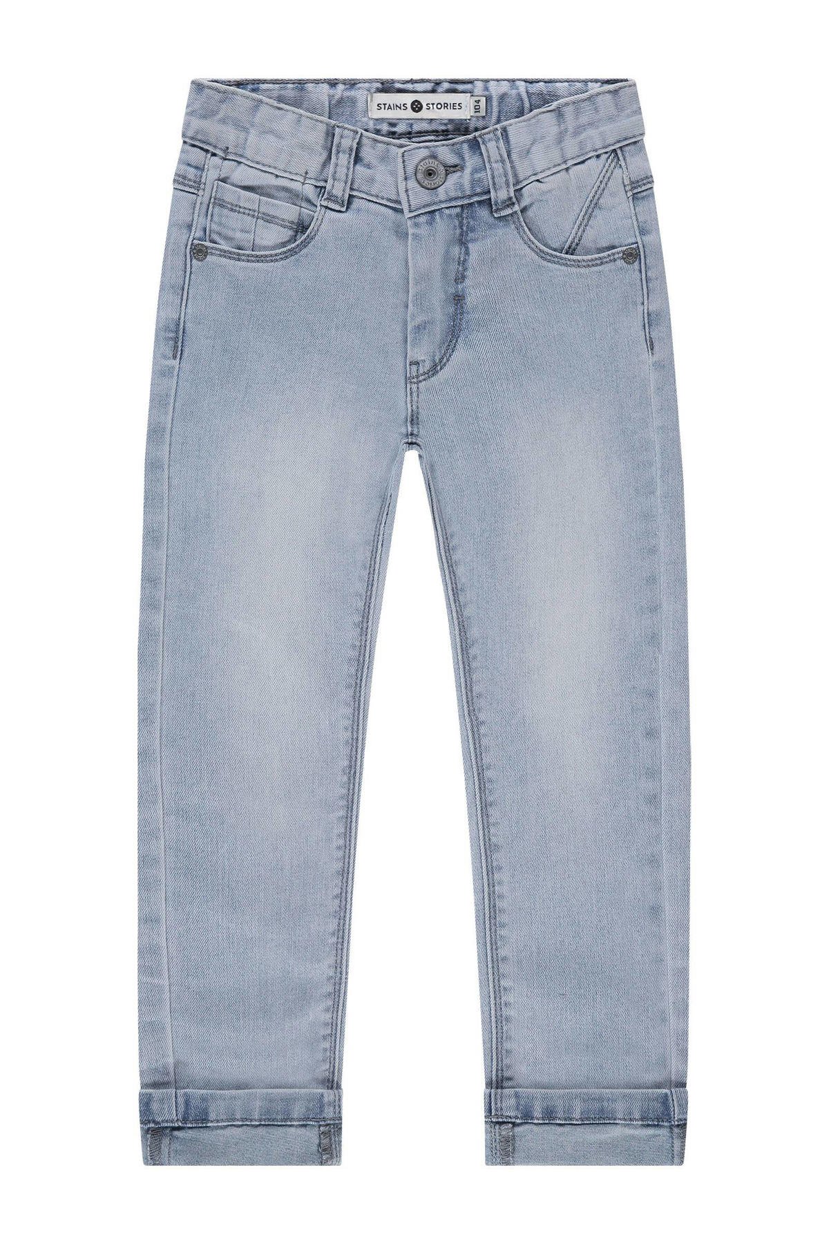 Stains&Stories regular waist regular fit jeans light blue denim ...
