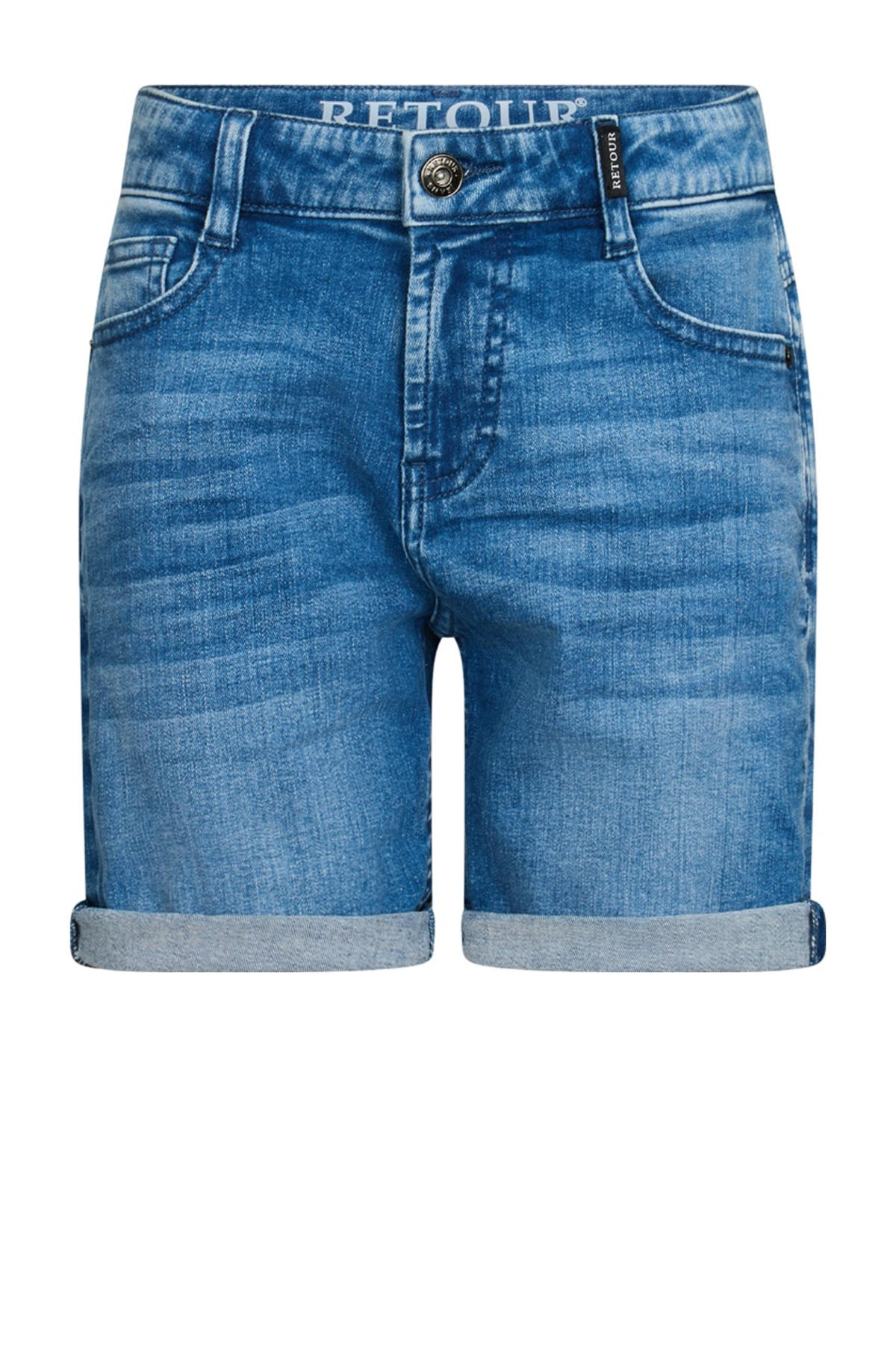 Retour Jeans denim relaxed short dark blue denim | kleertjes.com