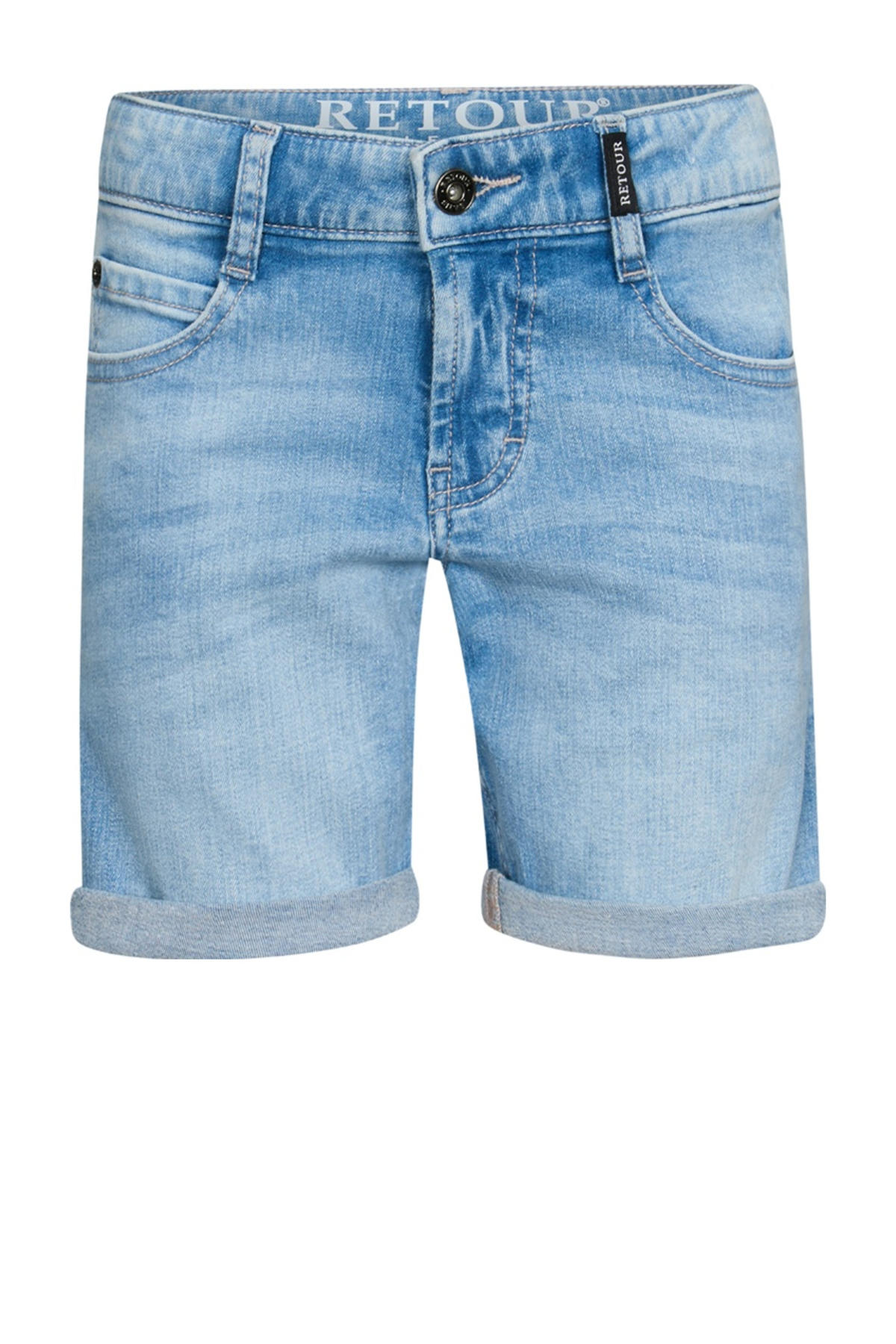Retour Jeans regular denim short light blue denim | kleertjes.com