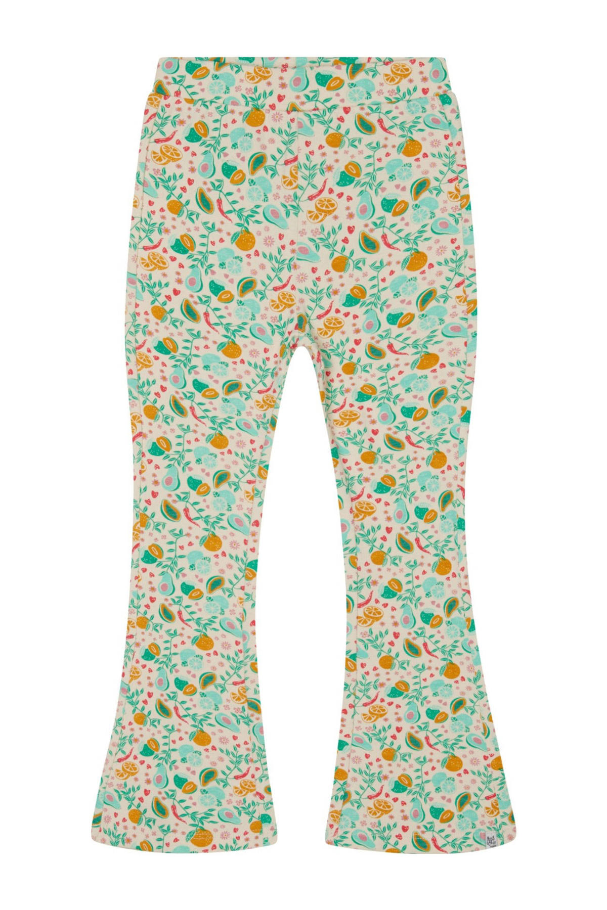 Noppies kids flared legging groen/oranje | kleertjes.com