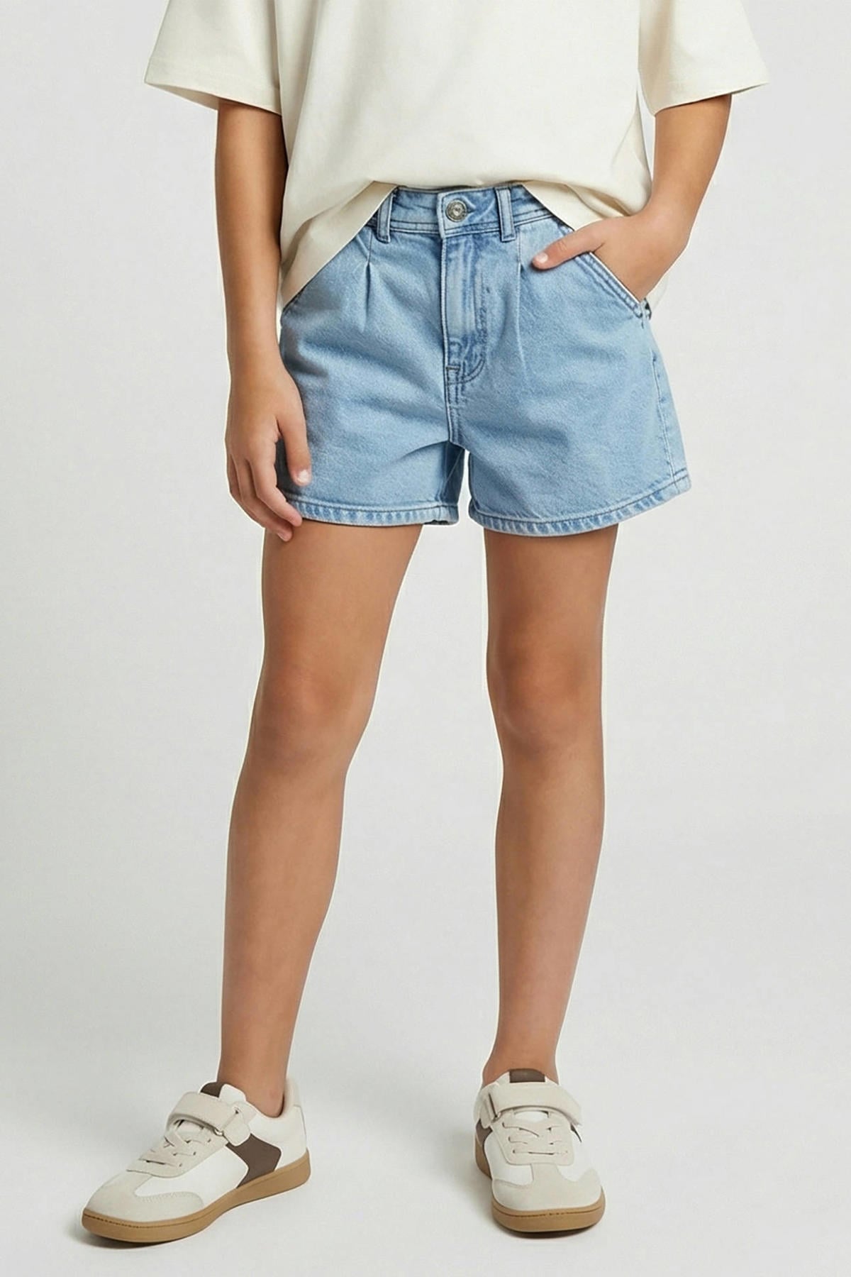 Cars regular denim short light blue denim | kleertjes.com