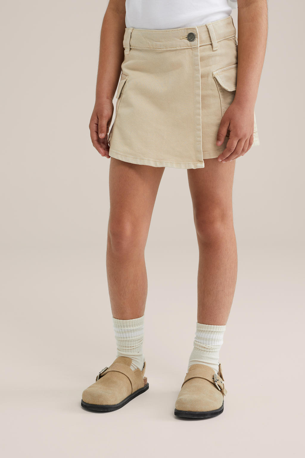WE Fashion Blue Ridge skort beige | kleertjes.com