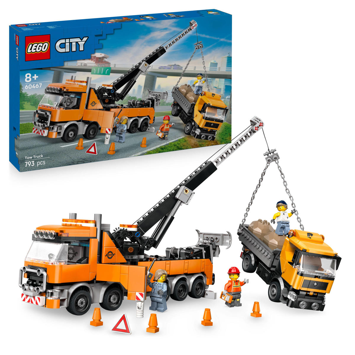 LEGO City Zware Sleepwagen met Kraan Bouwset 60467 | kleertjes.com