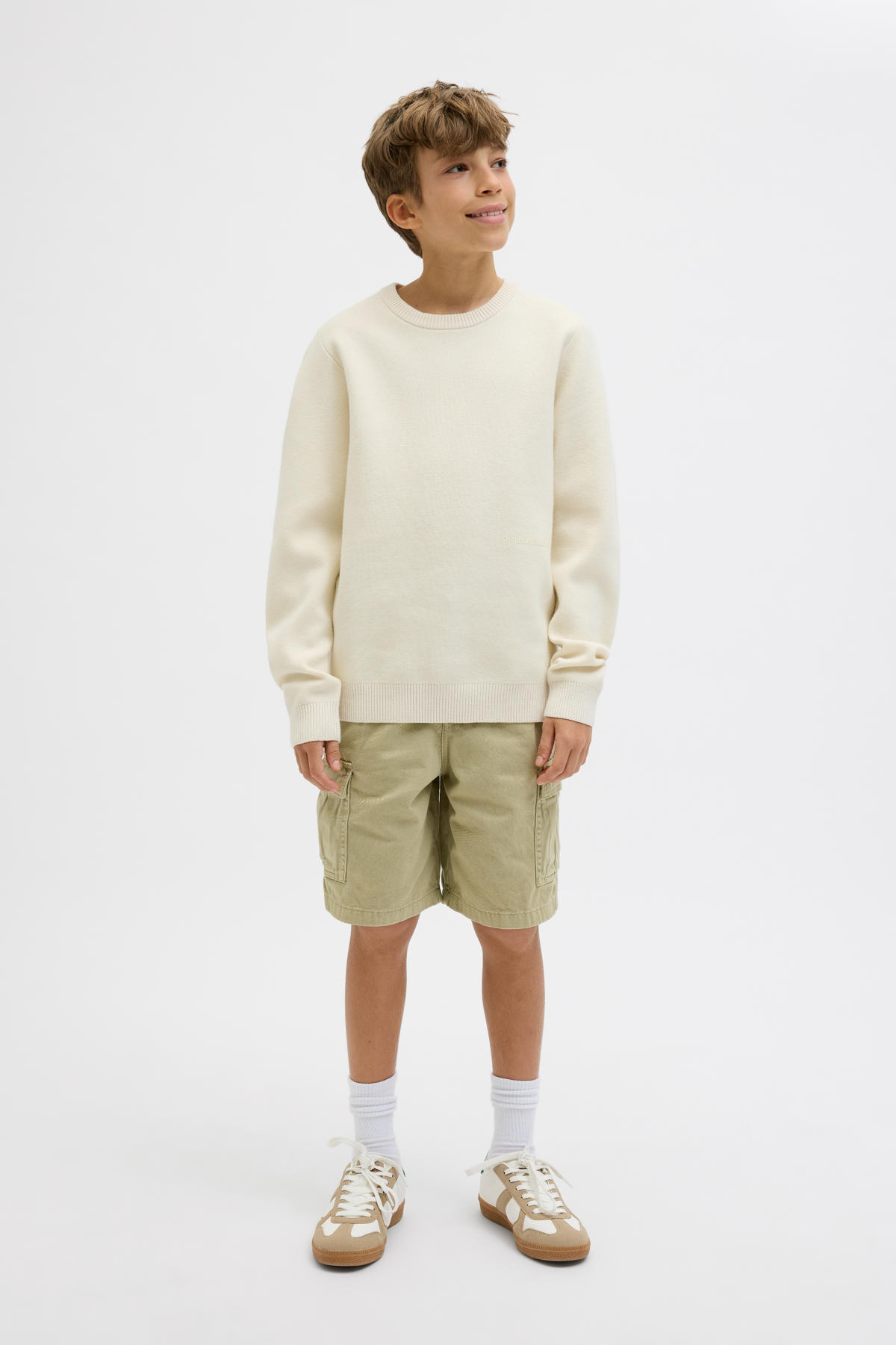 JACK & JONES JUNIOR cargo short groen | kleertjes.com