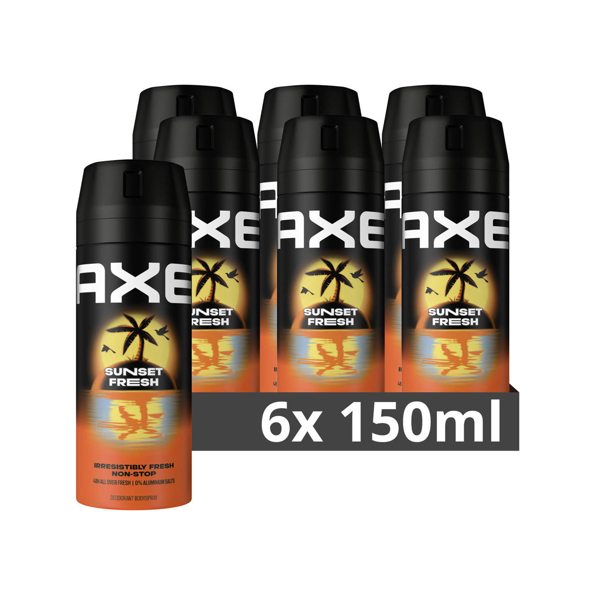 Axe Sunset Fresh deodorant bodyspray - 6 x 150 ml | kleertjes.com