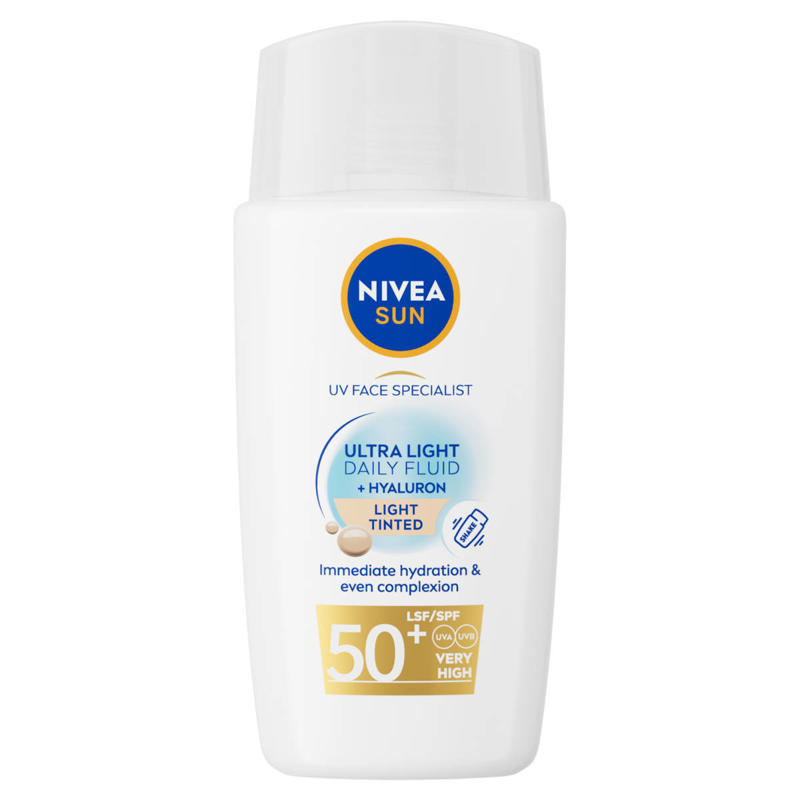 NIVEA SUN UV Face Specialist Ultra Light Daily Fluid Light Tinted ...