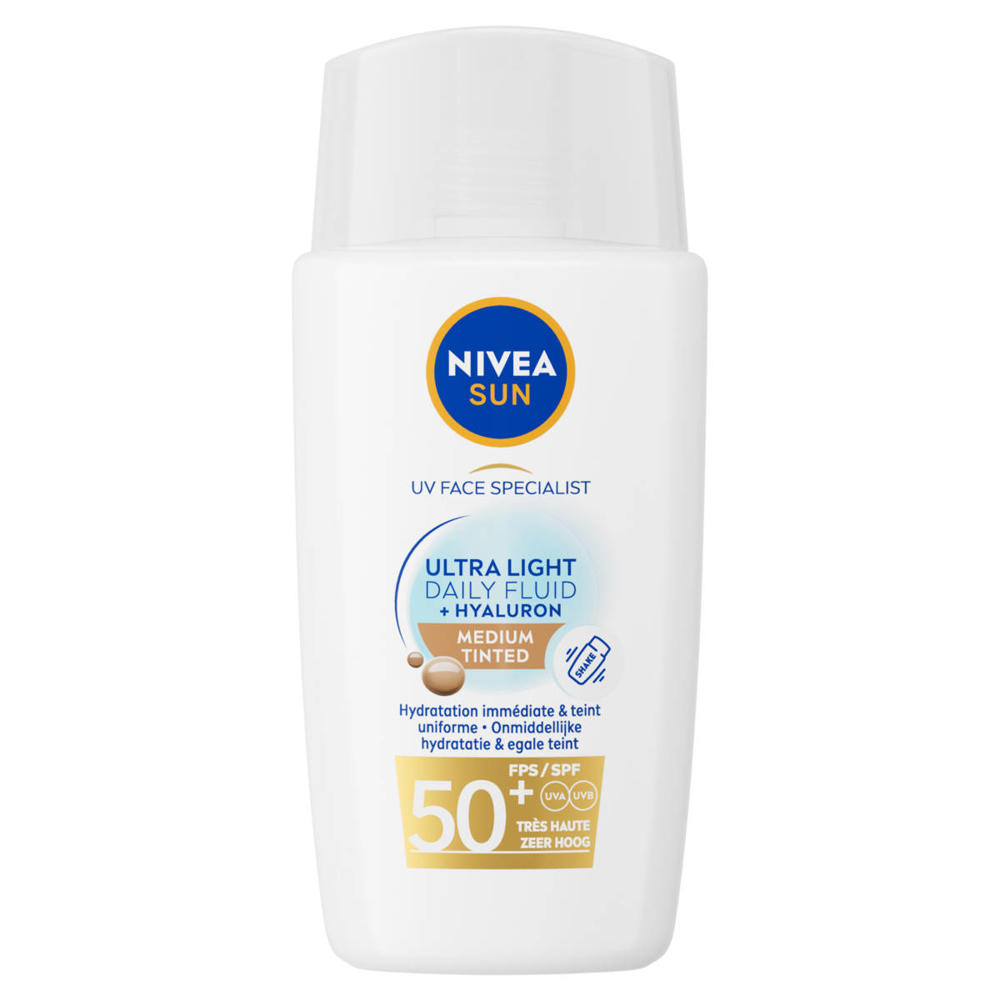 NIVEA SUN UV Face Specialist Ultra Light Daily Fluid - SPF50+ - Medium ...