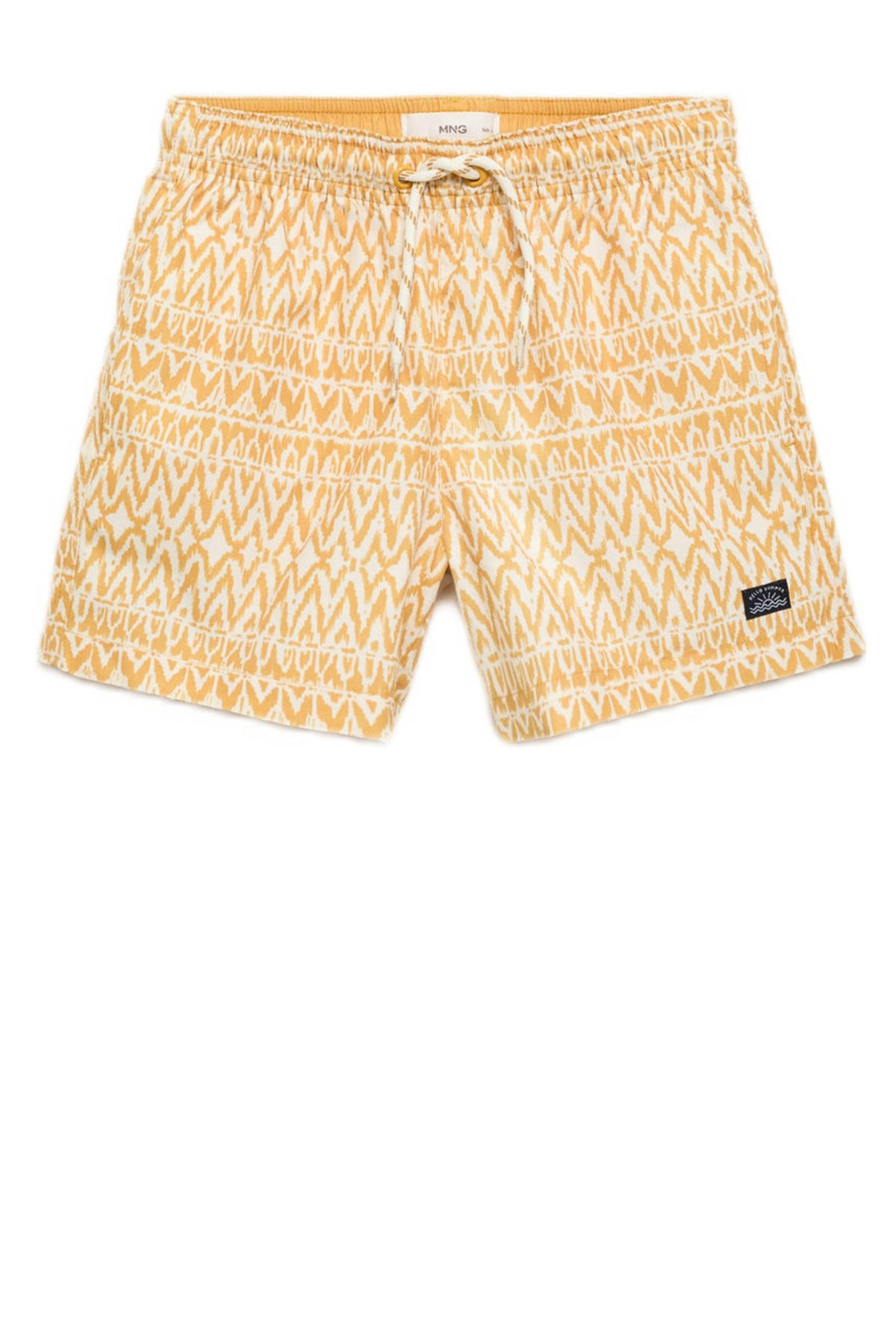 Mango Kids zwemshort geel/wit | kleertjes.com