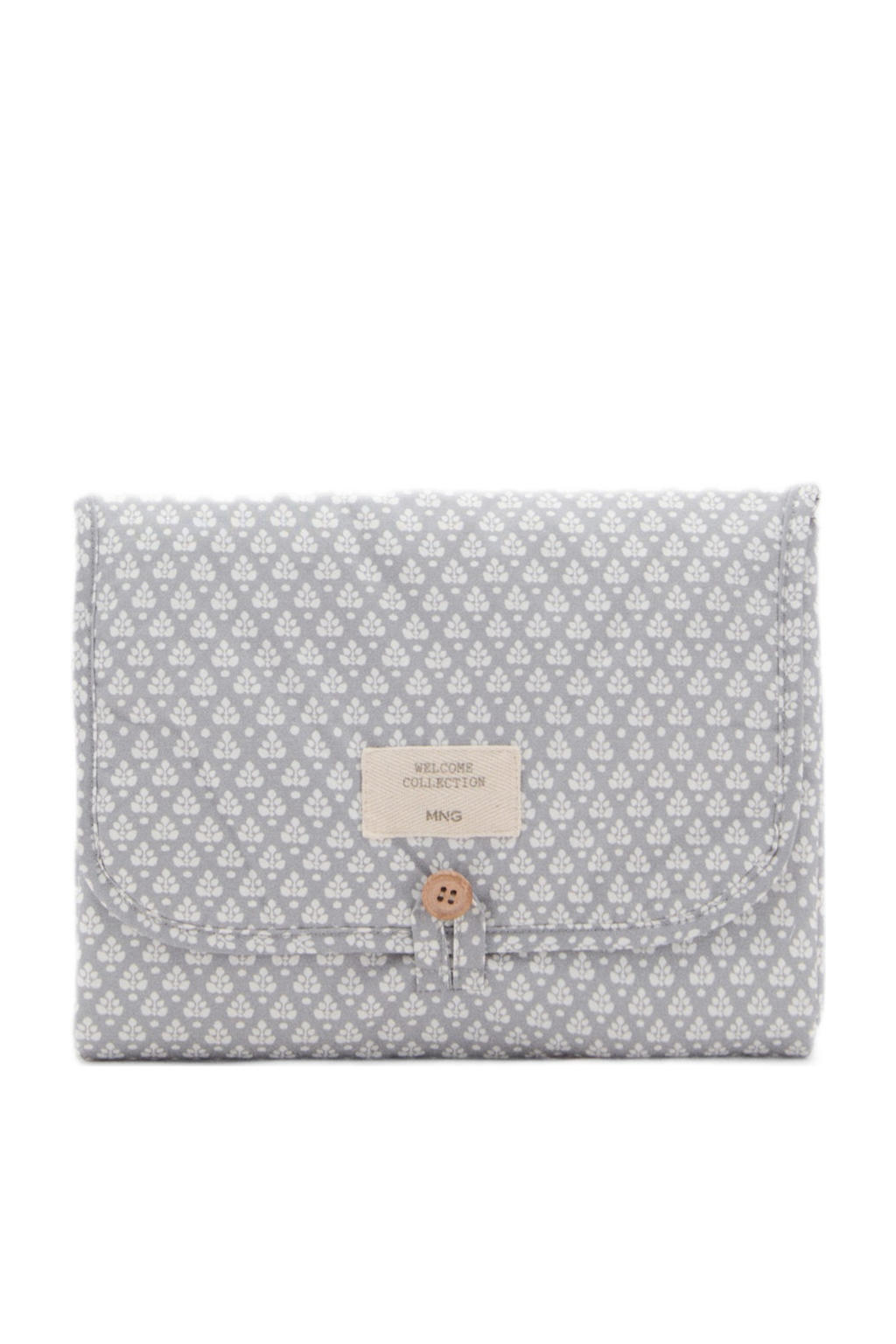 Mango Kids verschoonmat grijs/wit | kleertjes.com