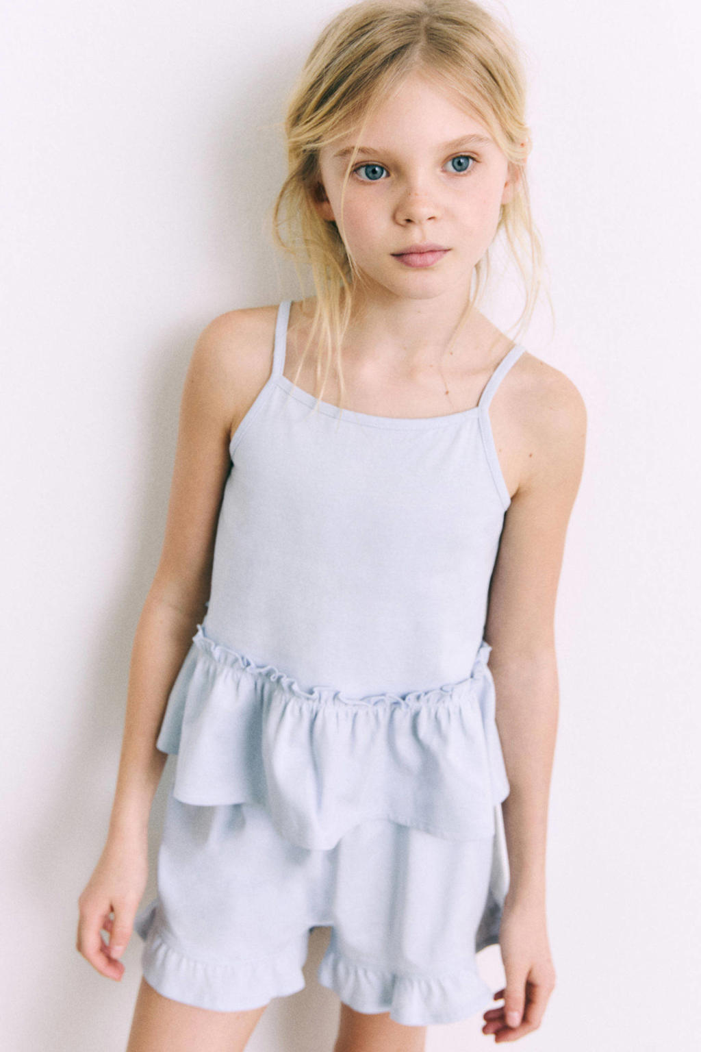 Mango Kids shortama lichtblauw | kleertjes.com
