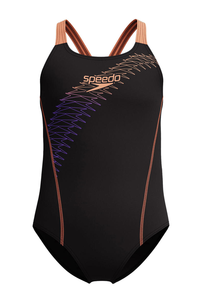 Speedo EnduraFlex sportbadpak Medley Medalist zwart/oranje | kleertjes.com
