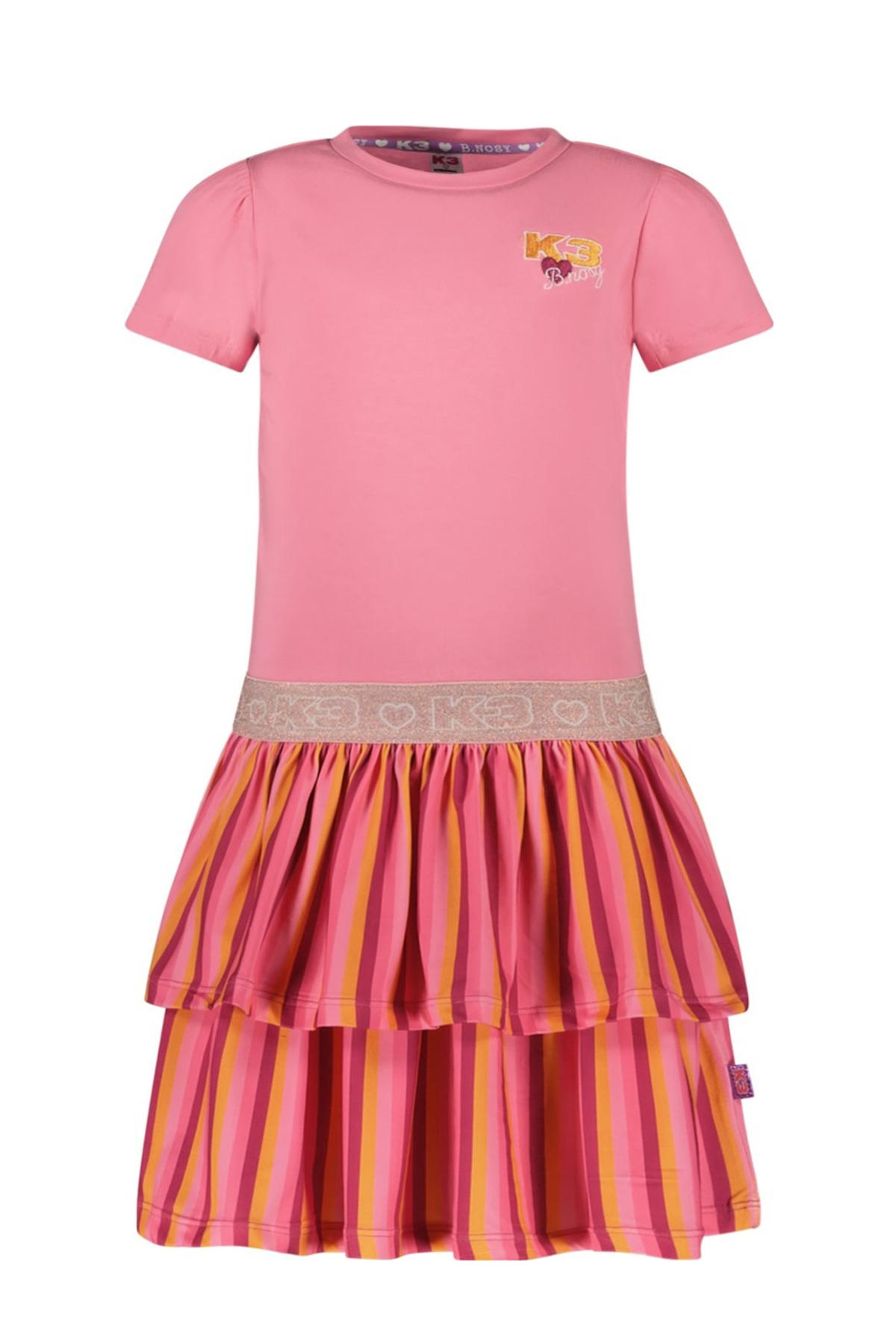 B.Nosy x K3 K3 midi jurk roze | kleertjes.com