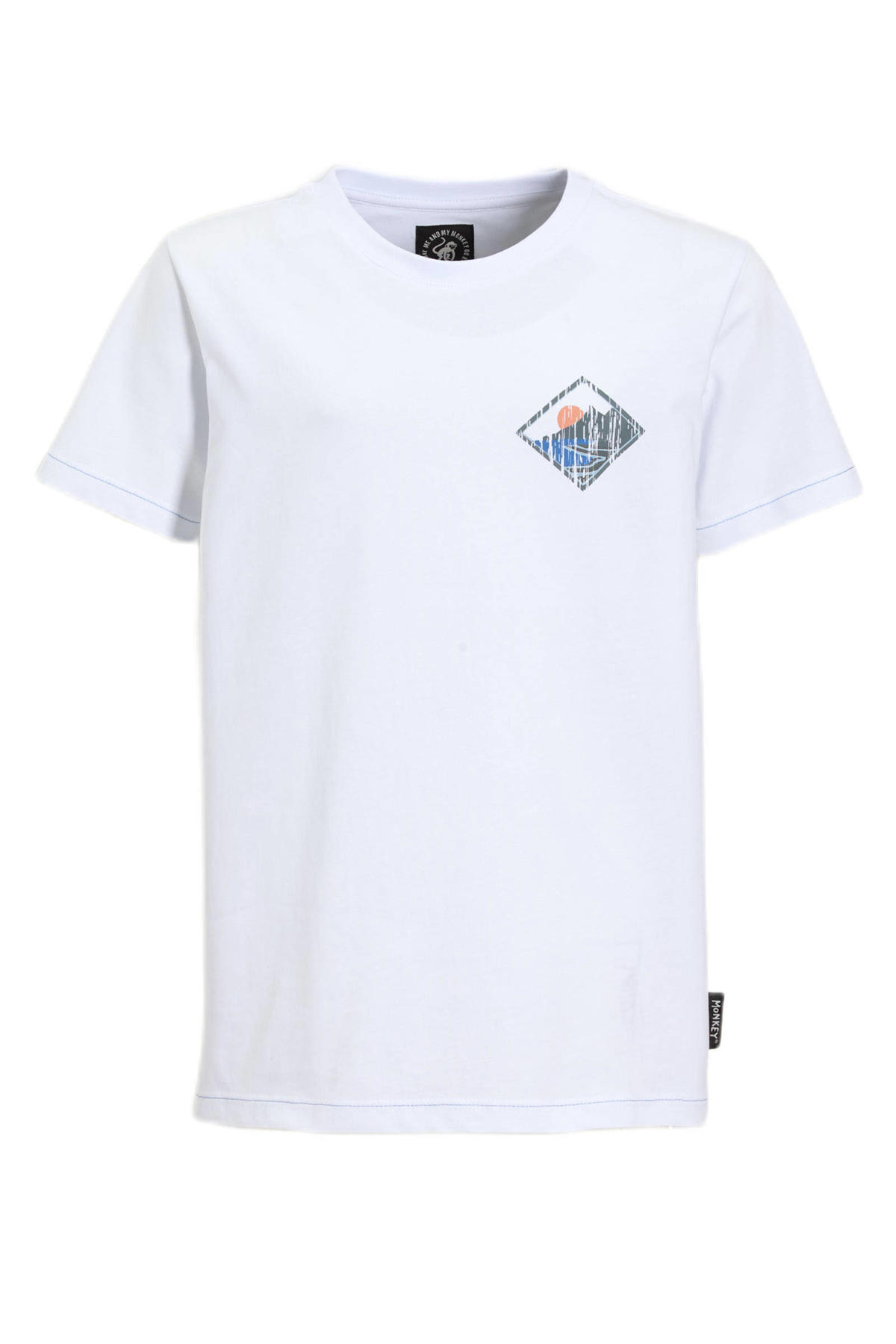 Me & My Monkey T-shirt met printopdruk wit | kleertjes.com