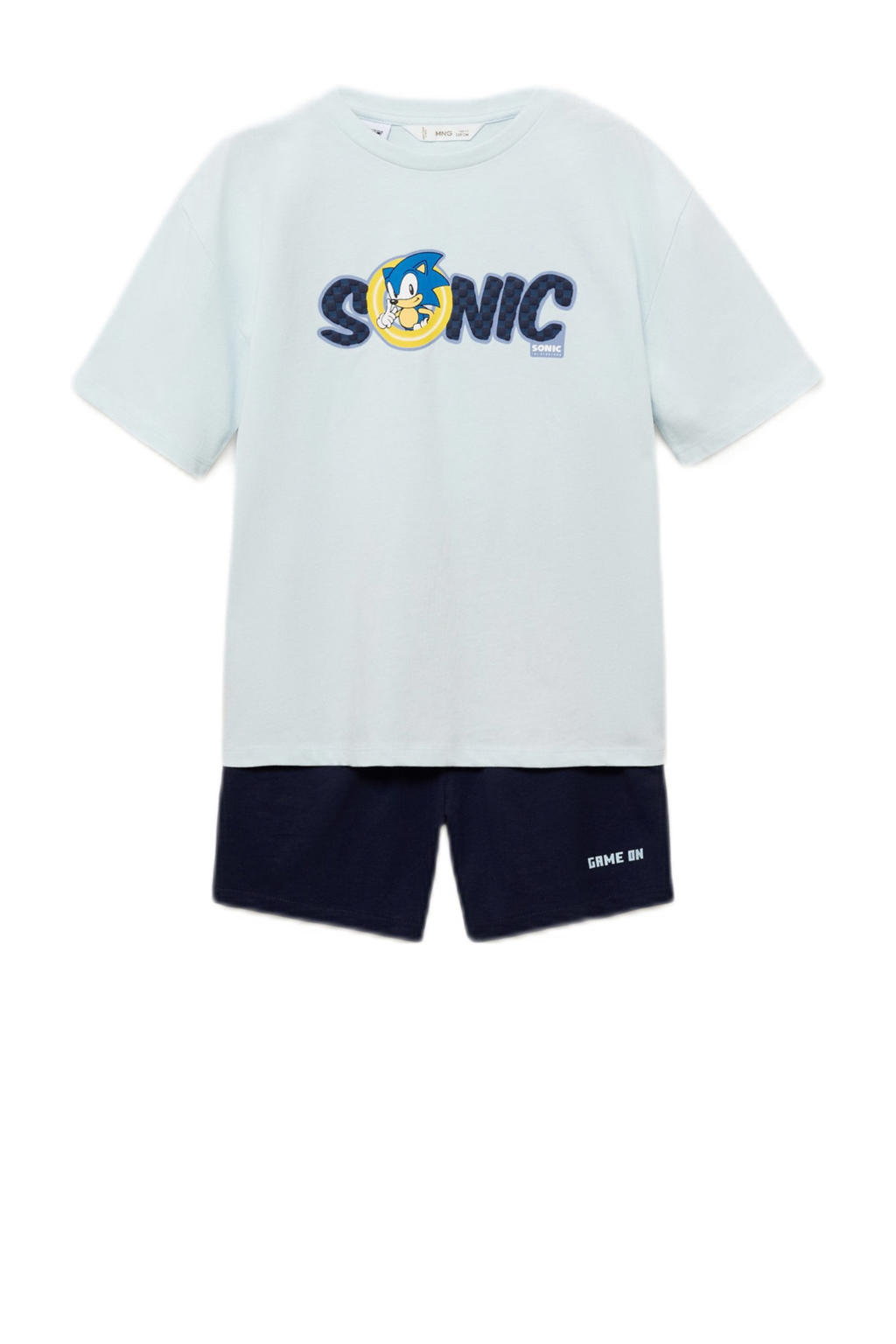 Mango Kids Sonic shortama donkerblauw/lichtblauw | kleertjes.com