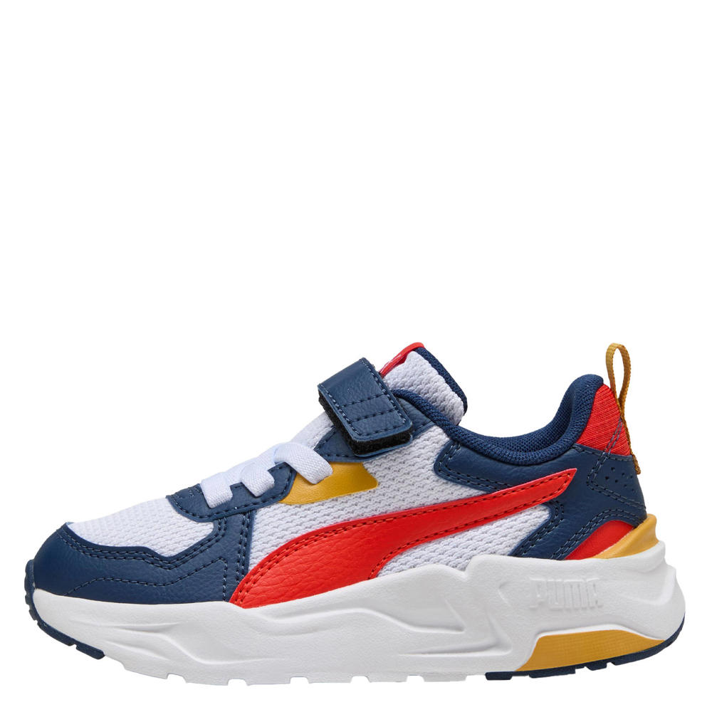 Puma Trinity Lite sneakers donkerblauw/rood/geel | kleertjes.com