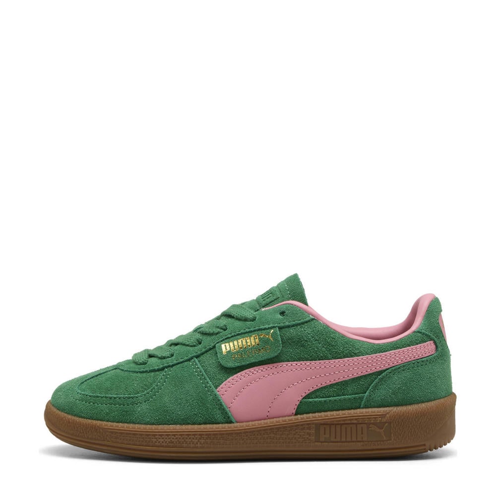 Puma Palermo sneakers groen/roze | kleertjes.com